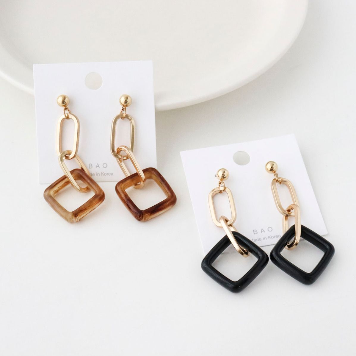 MochiThings: Rhombus Gold Earrings