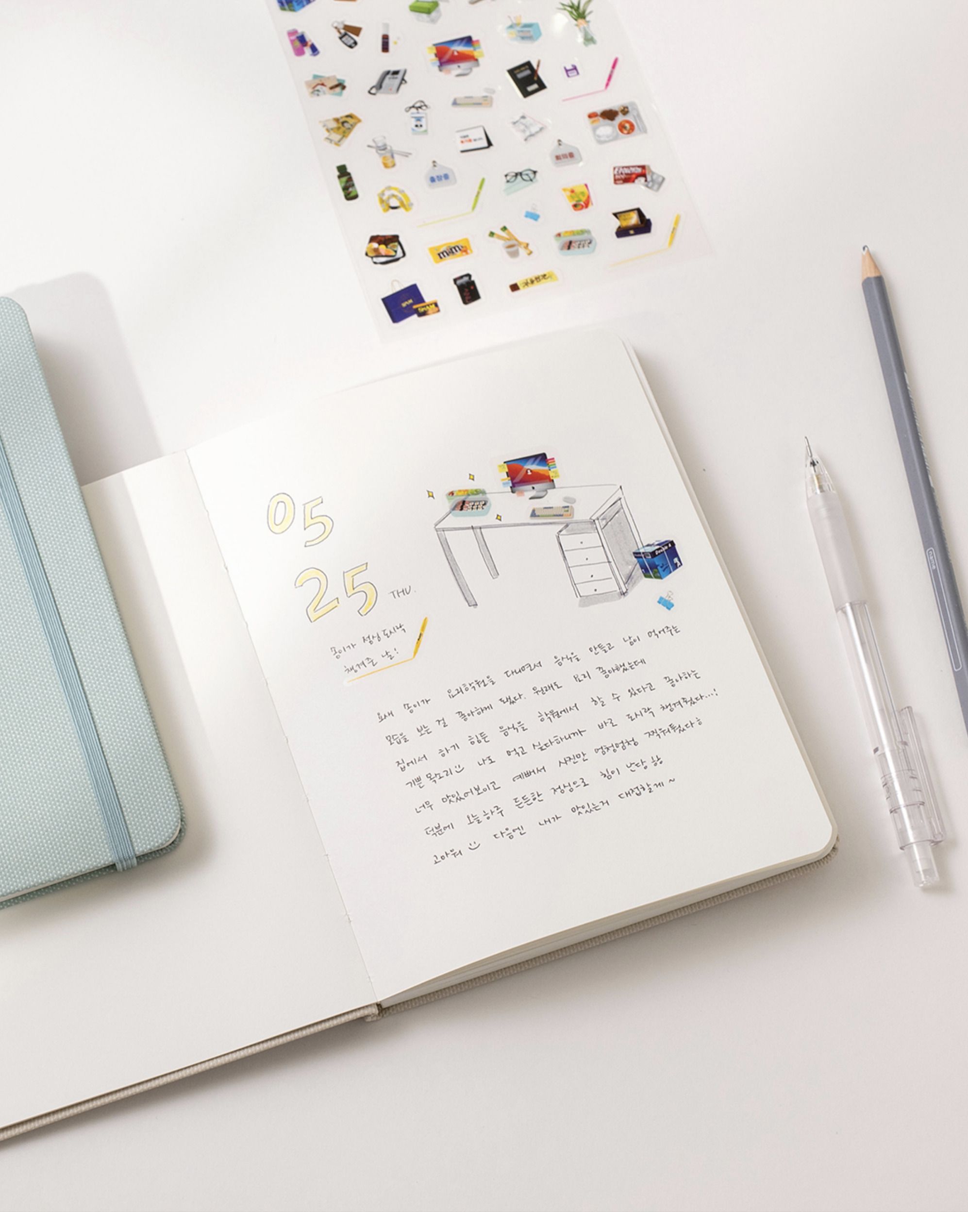 MochiThings: Wide Record Hardcover Plain Notebook v2