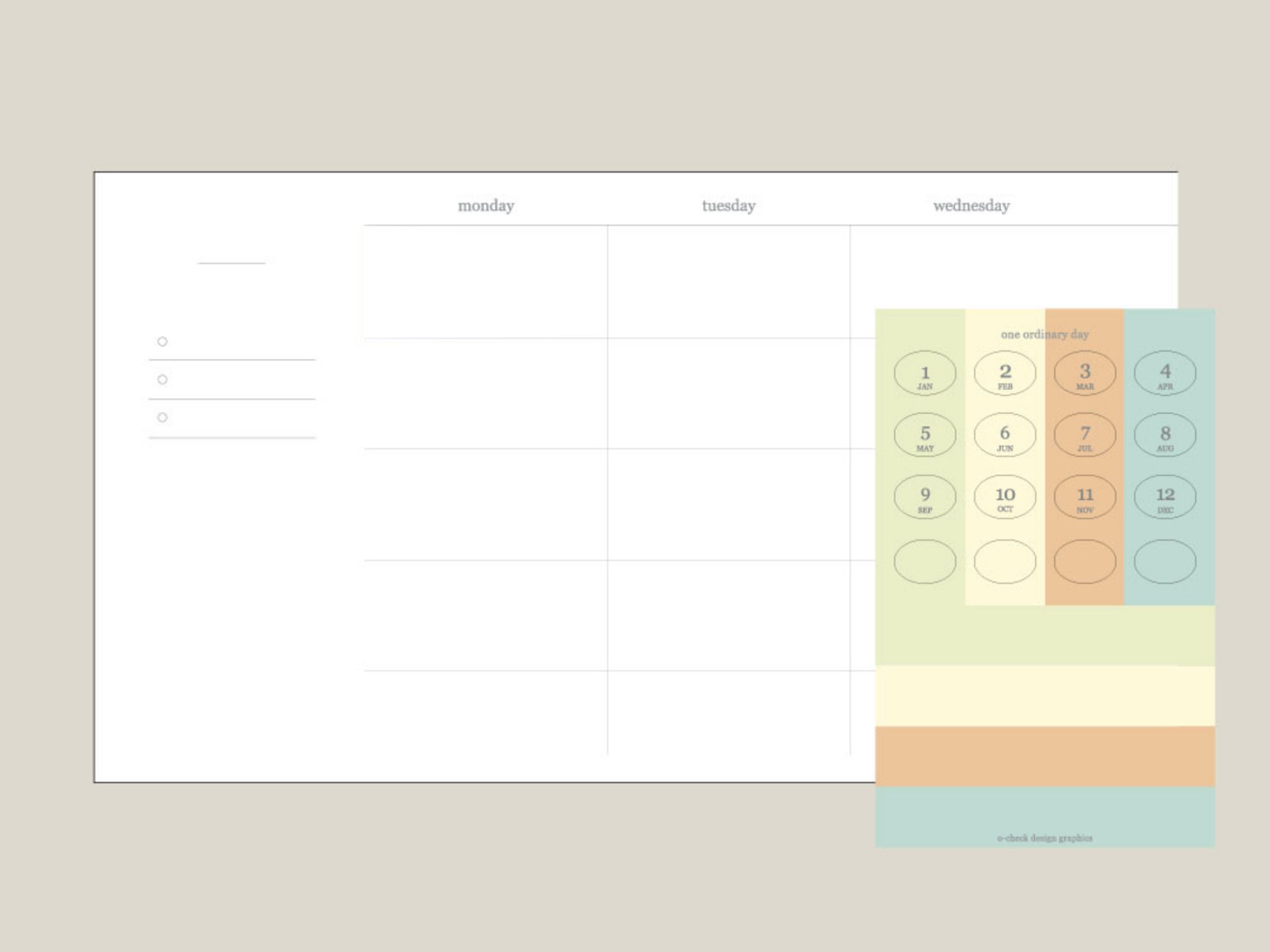 MochiThings: One Ordinary Day Weekly Planner