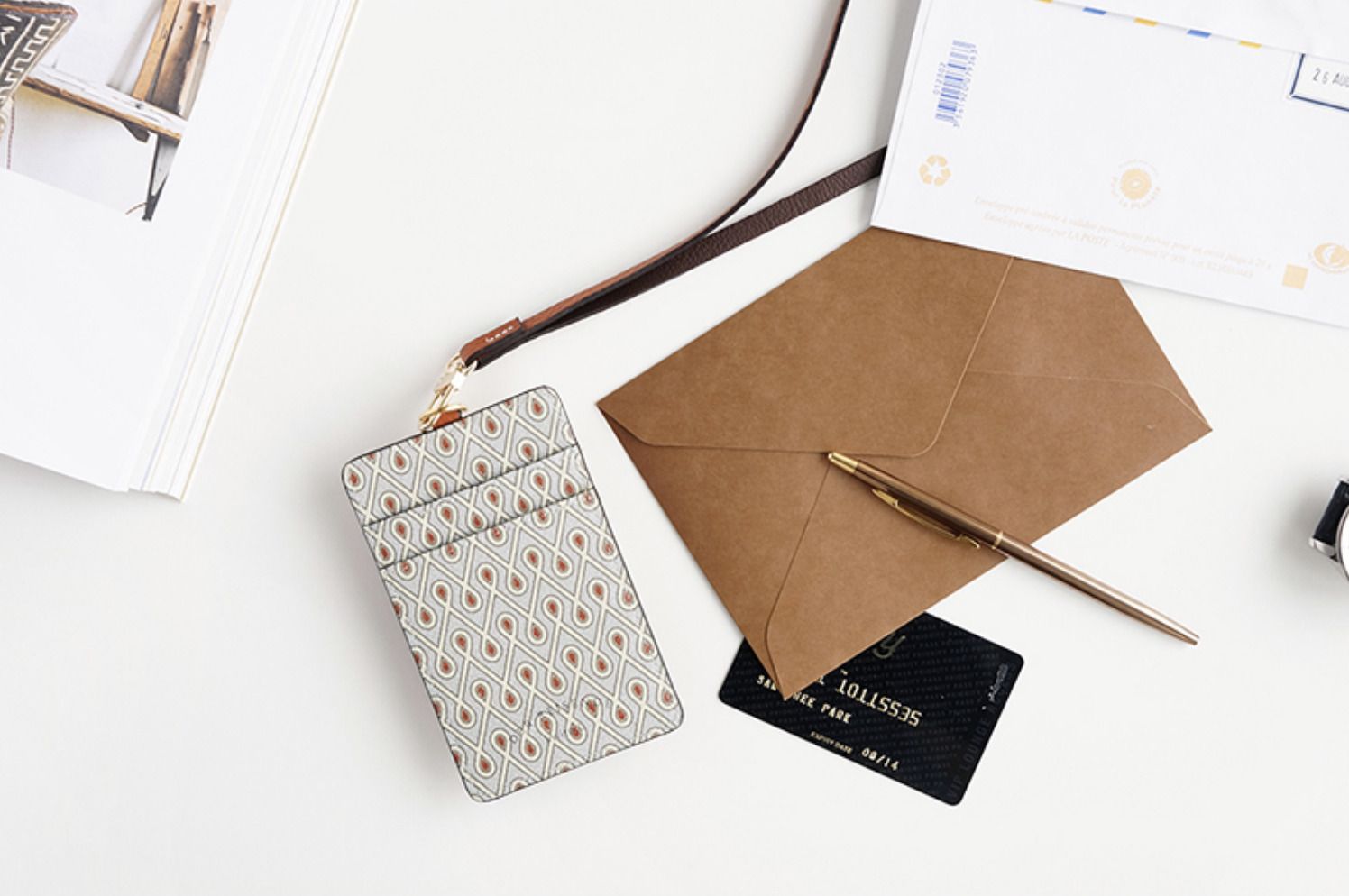 MochiThings: Pattern Card Holder & Neck Strap Set