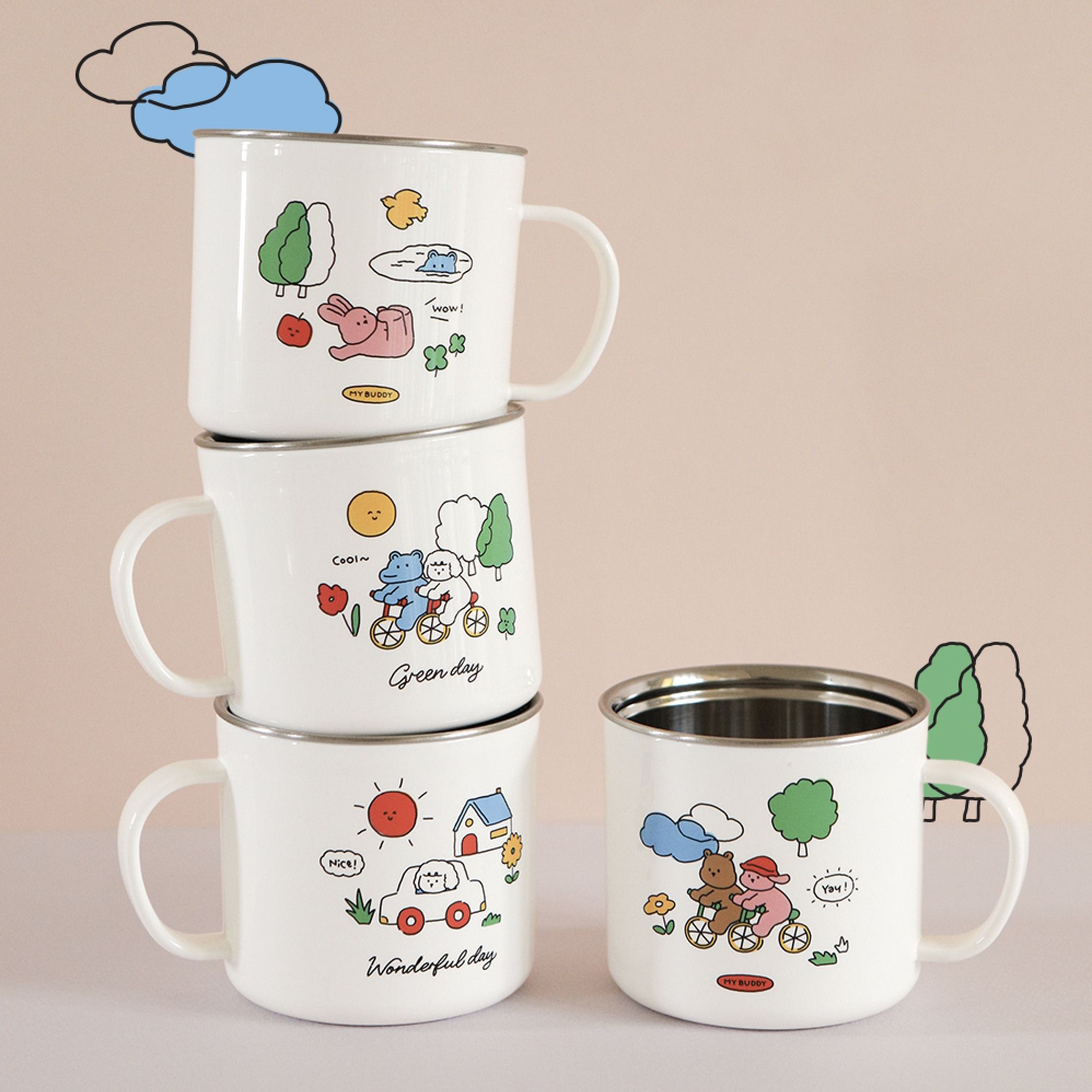 MochiThings: 2pcs Stainless Steel Mug Set