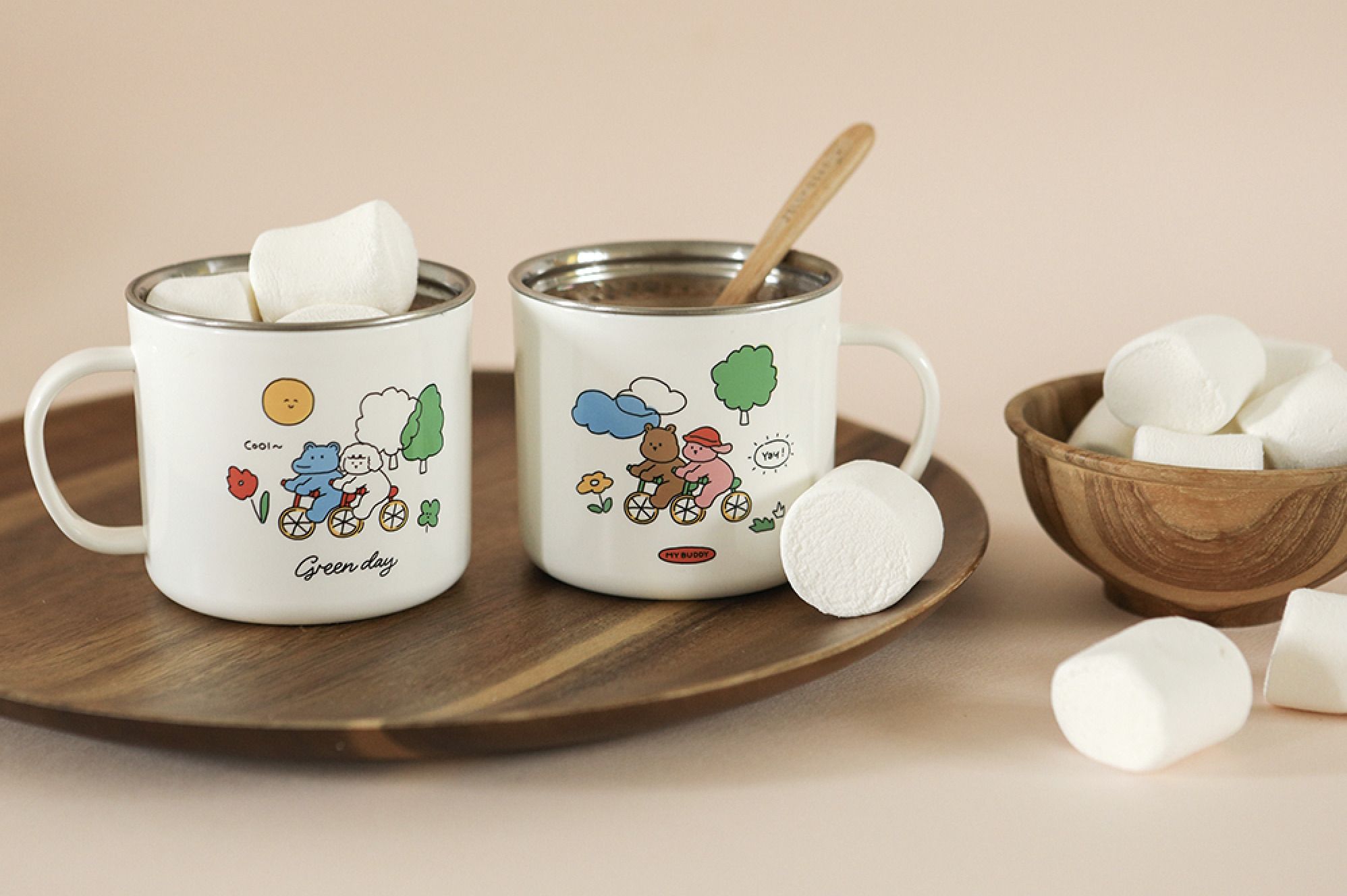 MochiThings: 2pcs Stainless Steel Mug Set