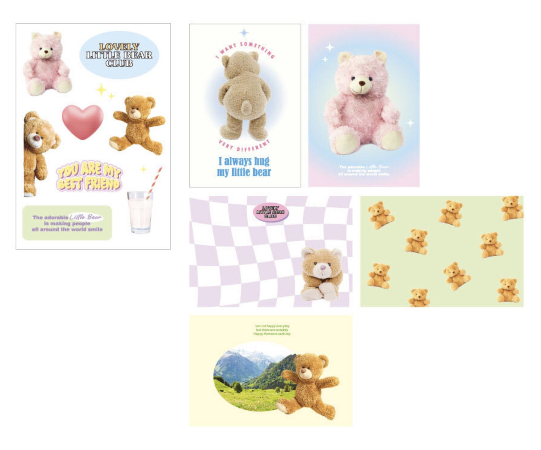 MochiThings: 30pcs Little Bear Deco Sticker Set
