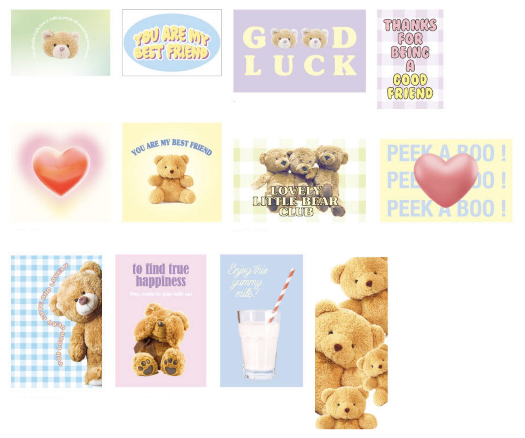 MochiThings: 30pcs Little Bear Deco Sticker Set