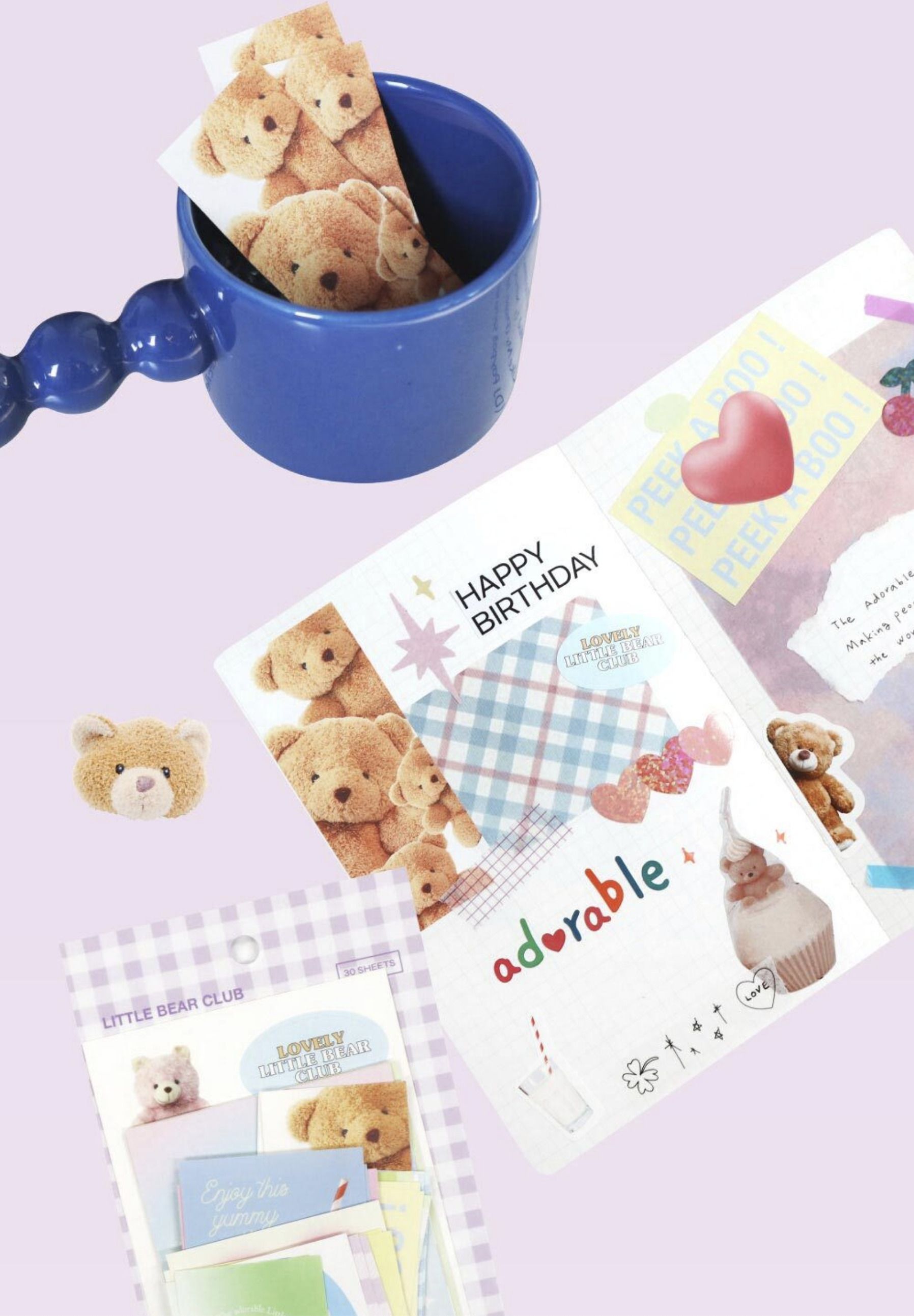 MochiThings: 30pcs Little Bear Deco Sticker Set