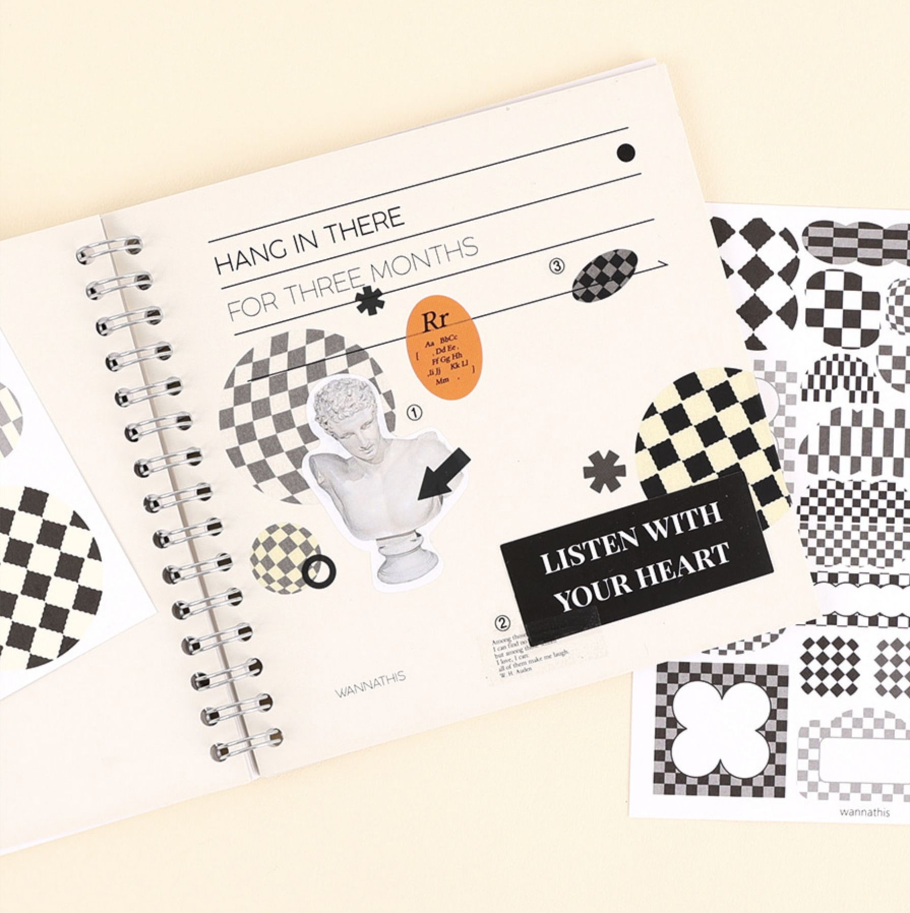 MochiThings: 8pcs Checkered Pattern Sticker Set