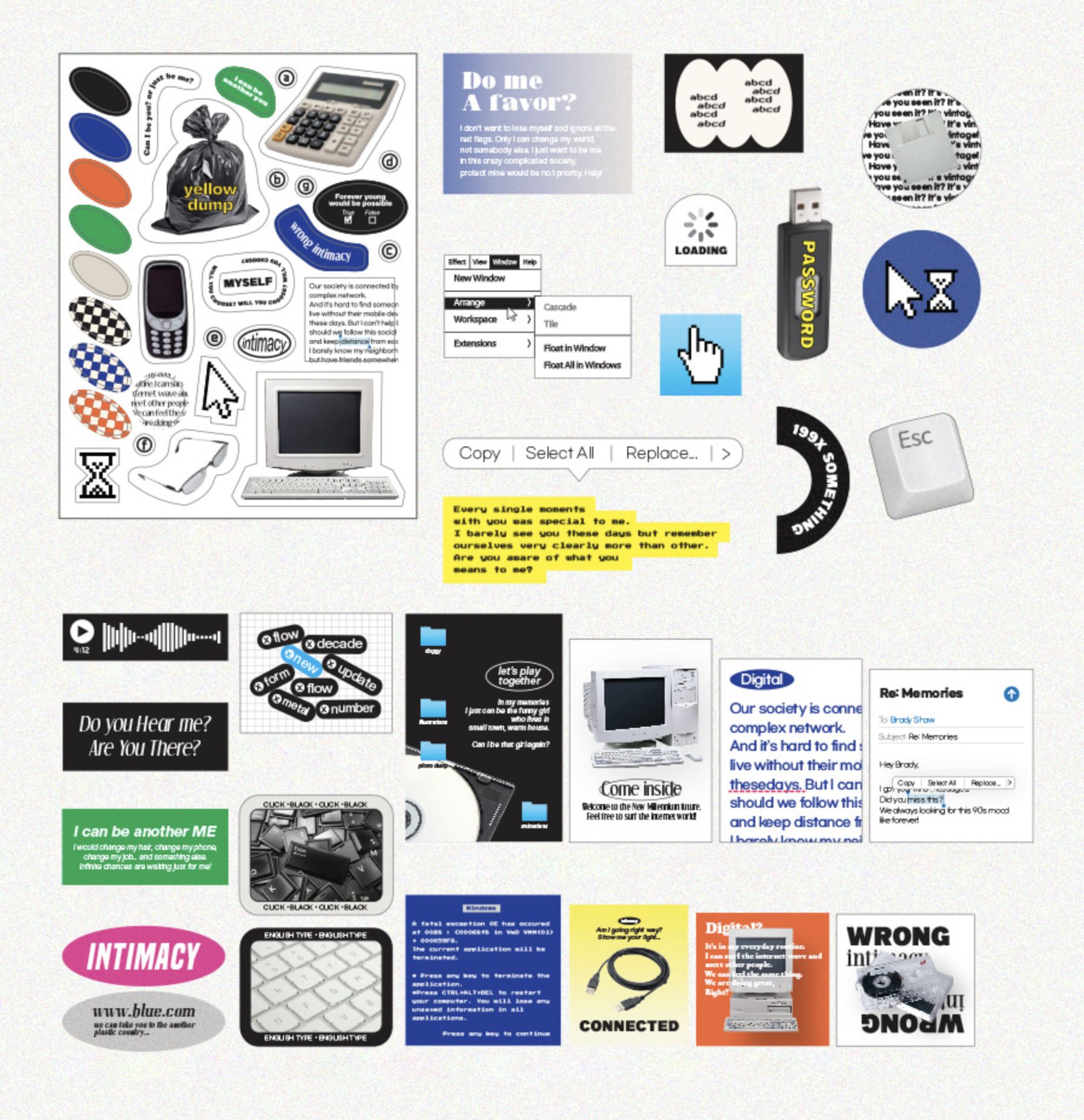 MochiThings: 28pcs Digital Themed Sticker Set