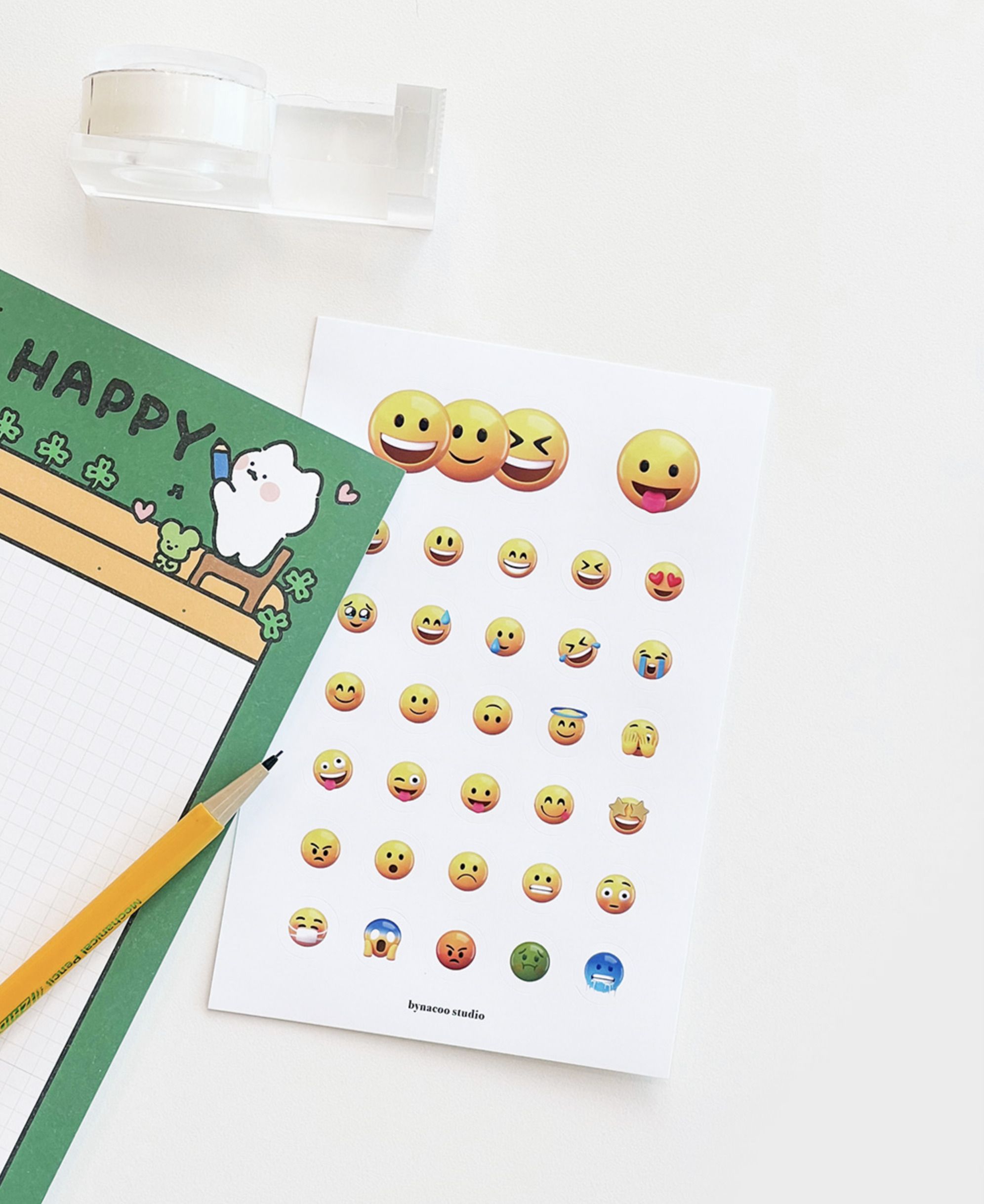 MochiThings: 2pcs Emoji Sticker Set