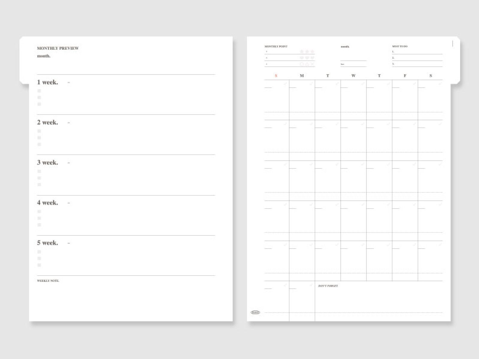 MochiThings: Classy Standard Index Weekly Planner