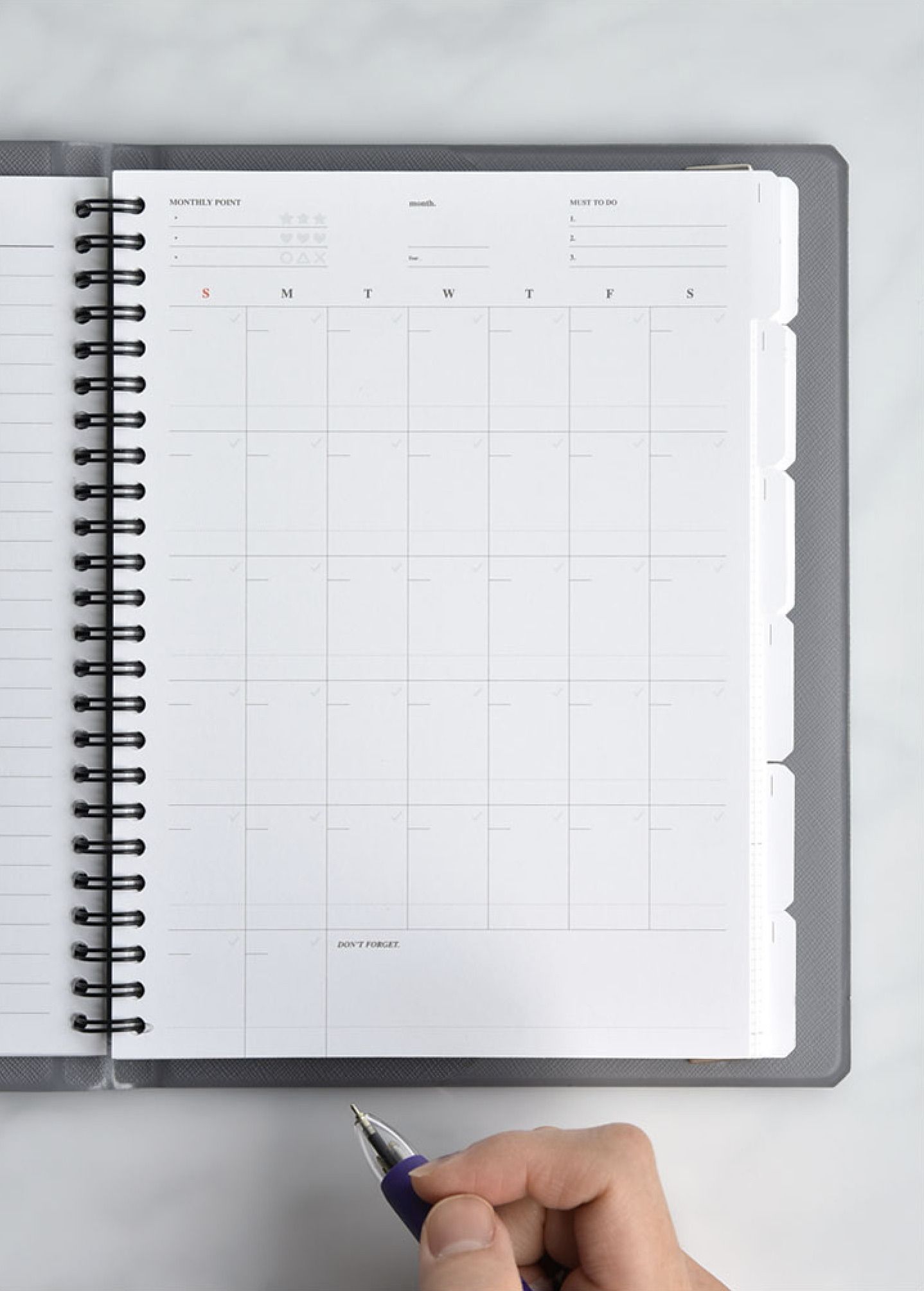 MochiThings: Classy Standard Index Weekly Planner