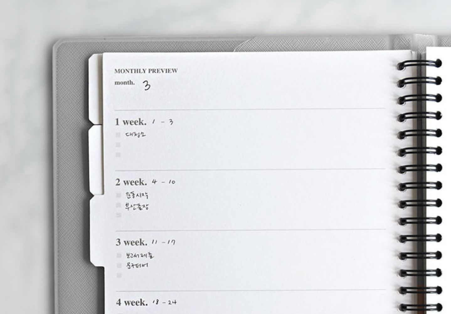 MochiThings: Classy Standard Index Weekly Planner
