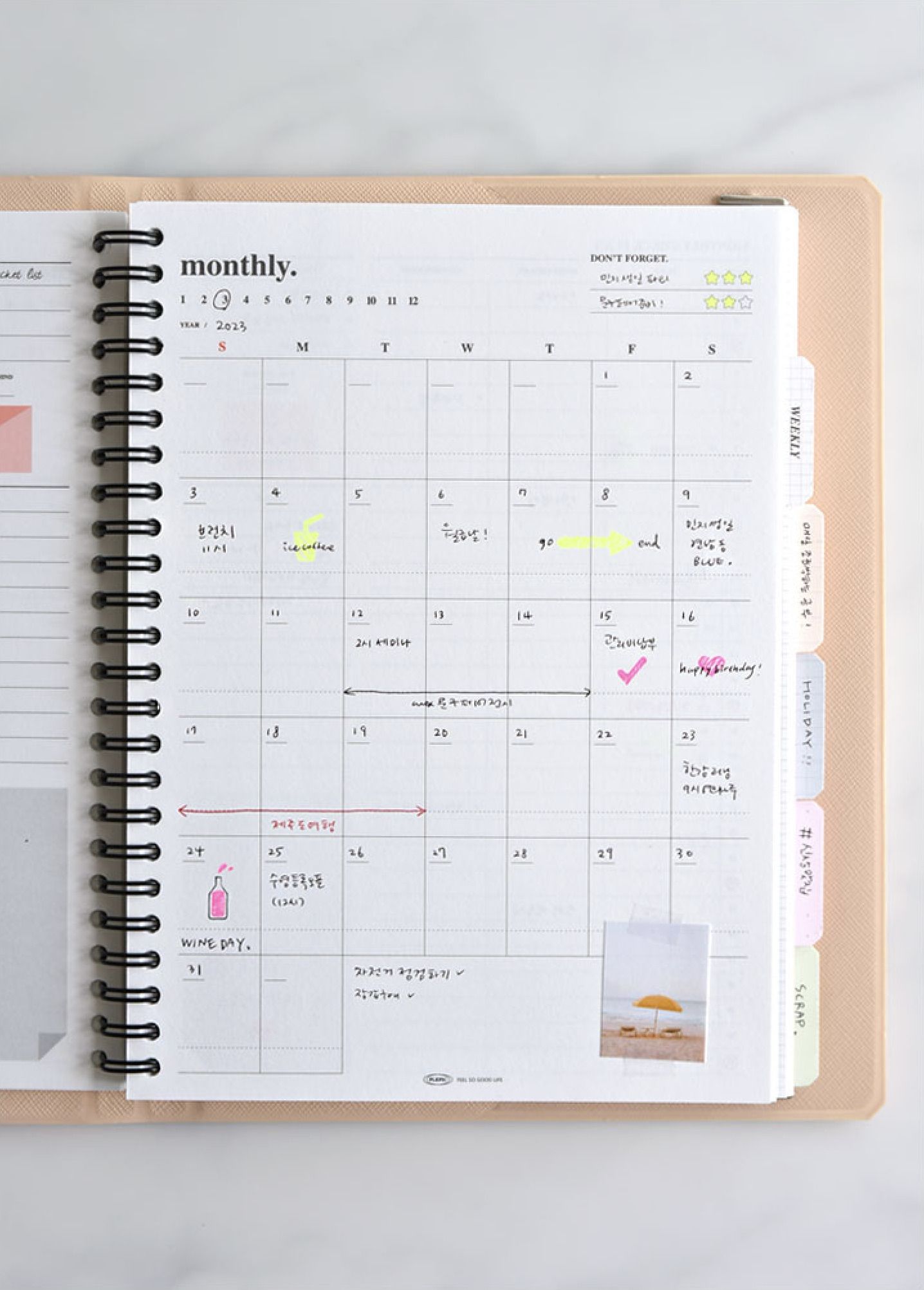 MochiThings: Classy Freestyle Index Weekly Planner