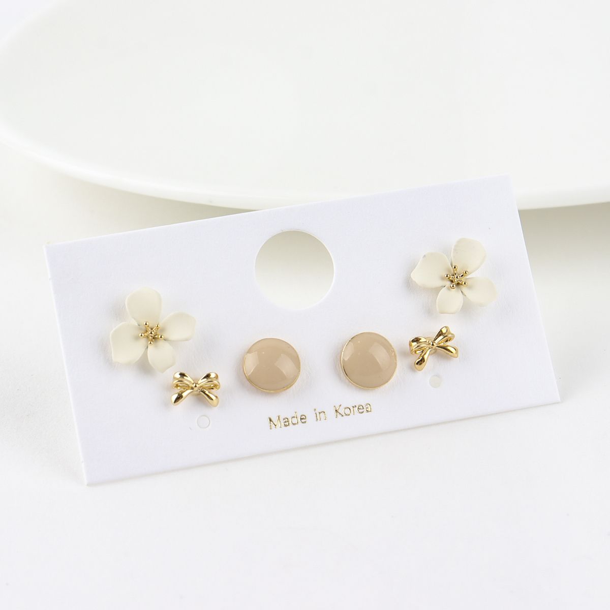 MochiThings: 6pcs Ribbon & Flower Earring Set