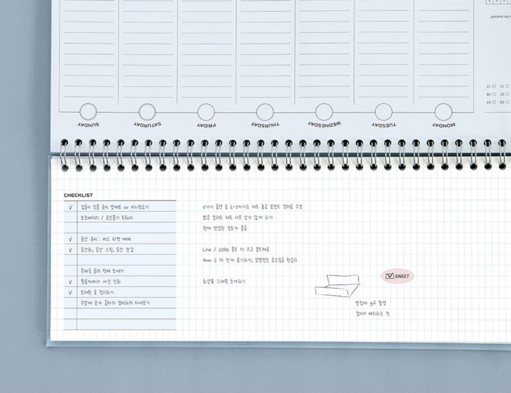 MochiThings: Flow Desk Weekly Planner