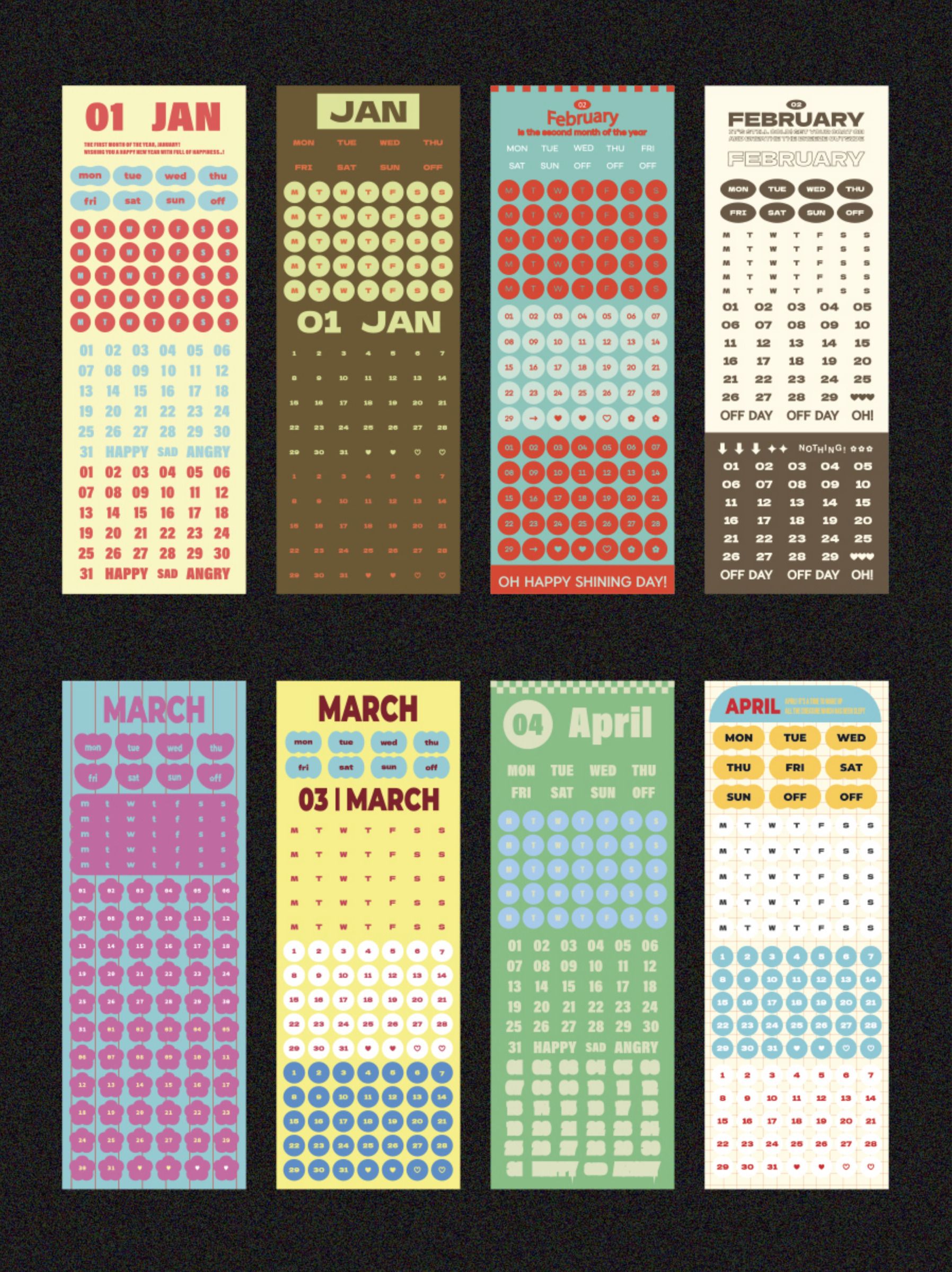 MochiThings: 24pcs Date Sticker Set