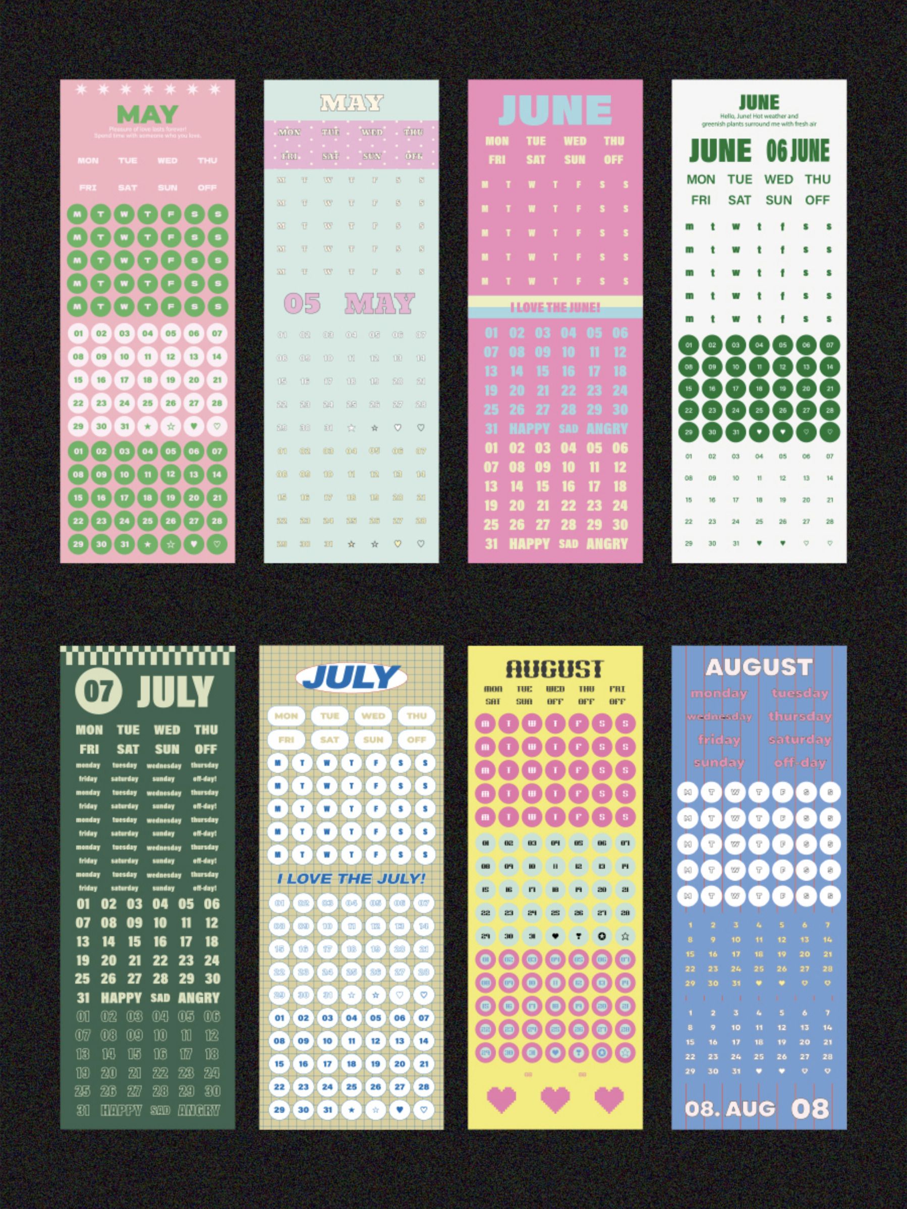 MochiThings: 24pcs Date Sticker Set