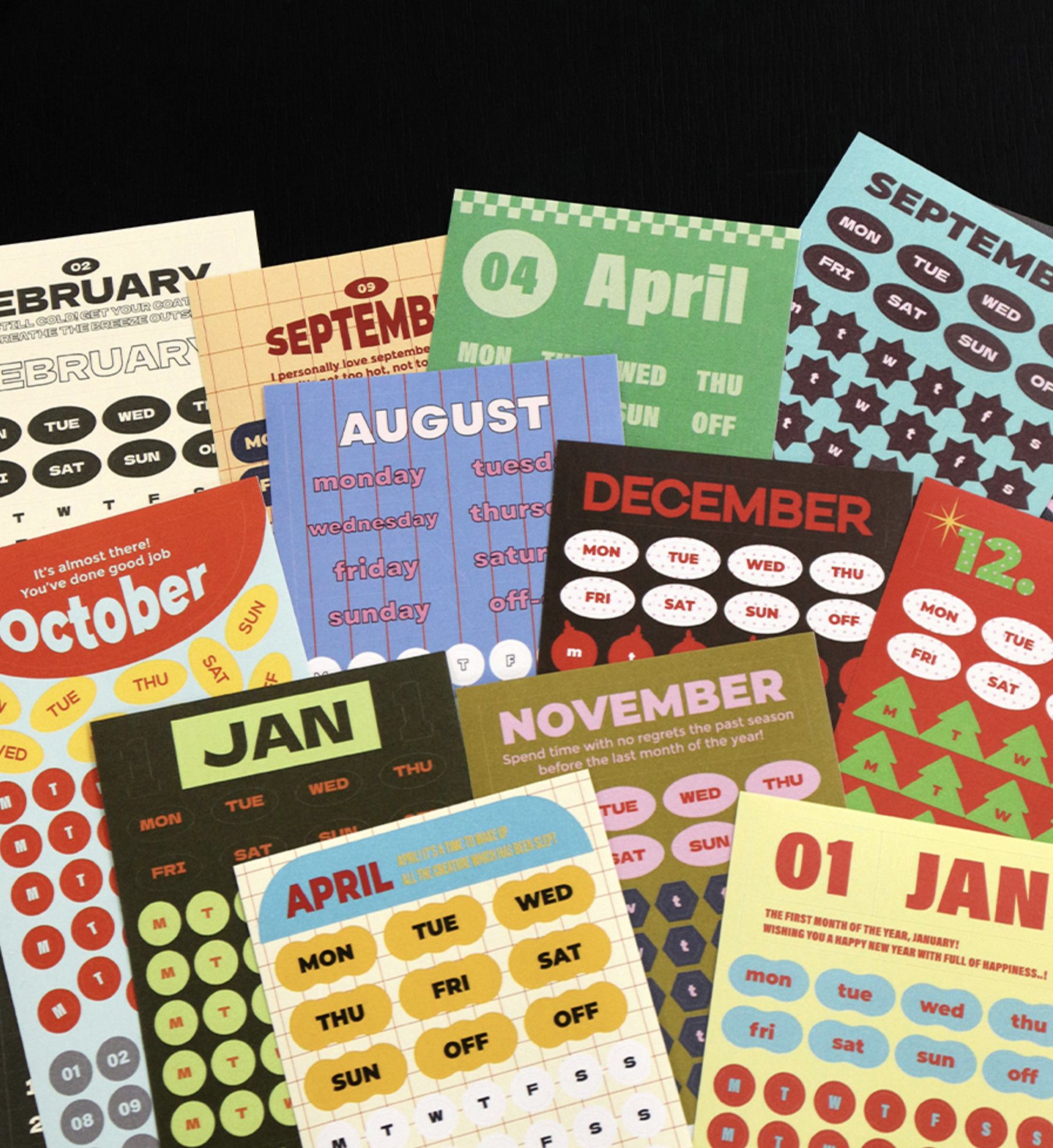 MochiThings: 24pcs Date Sticker Set