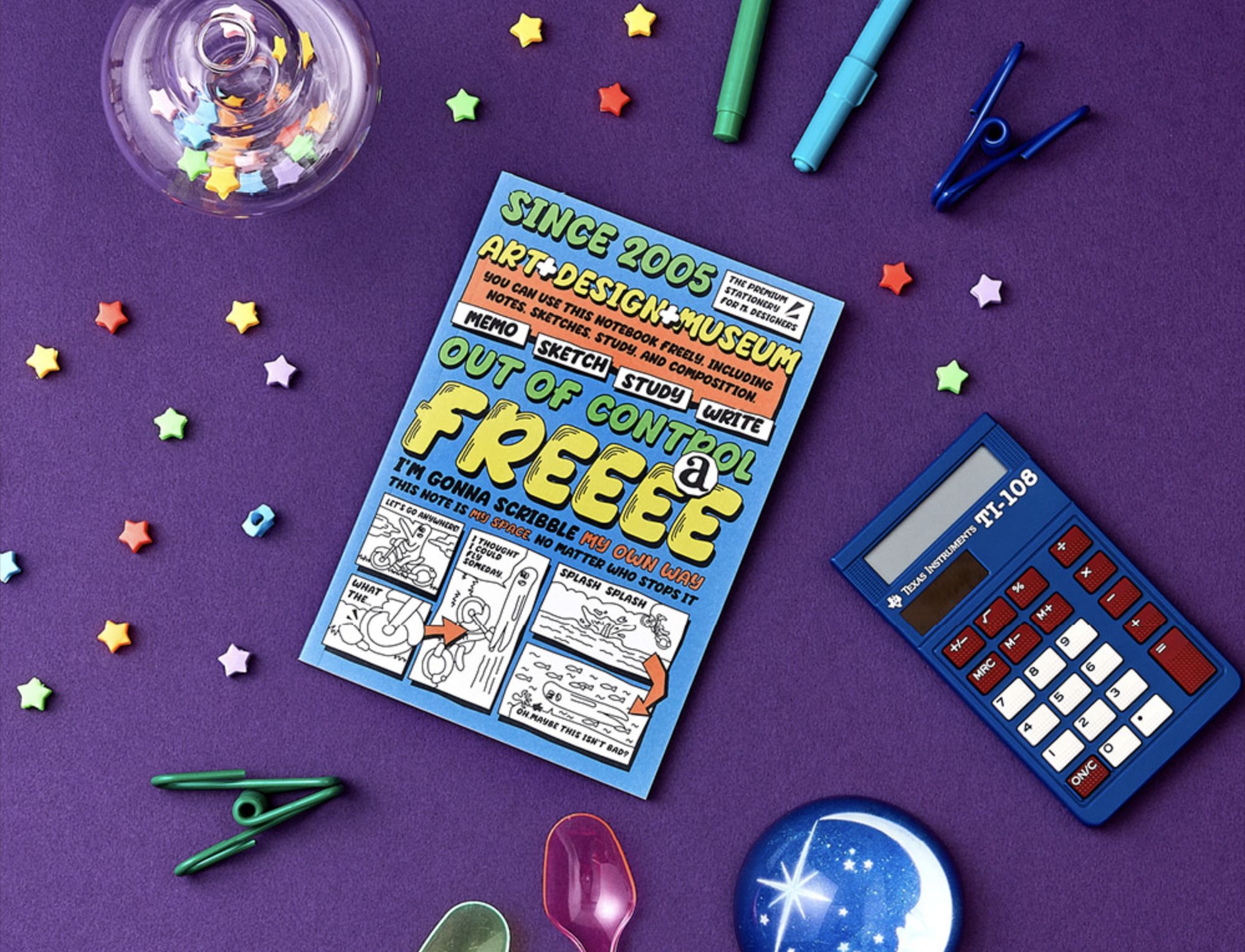 MochiThings: Comic Book Themed Plain Notebook