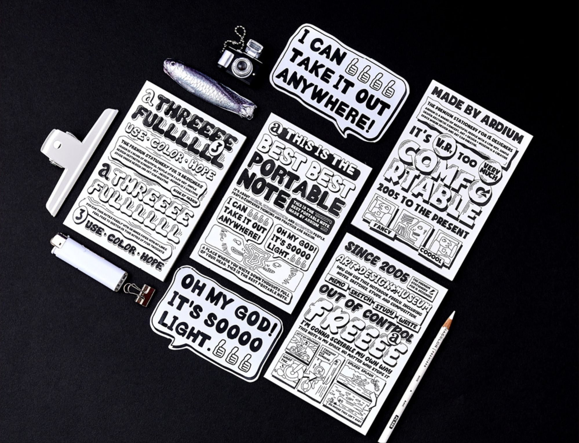 MochiThings: Comic Book Themed Plain Notebook