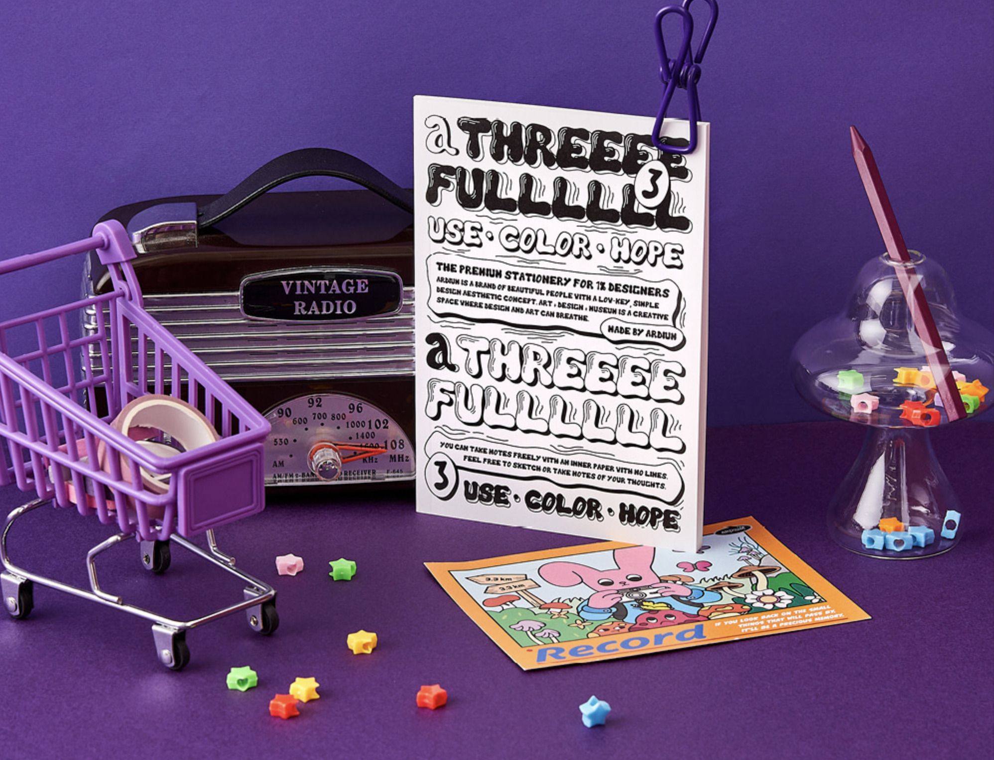 MochiThings: Comic Book Themed Plain Notebook