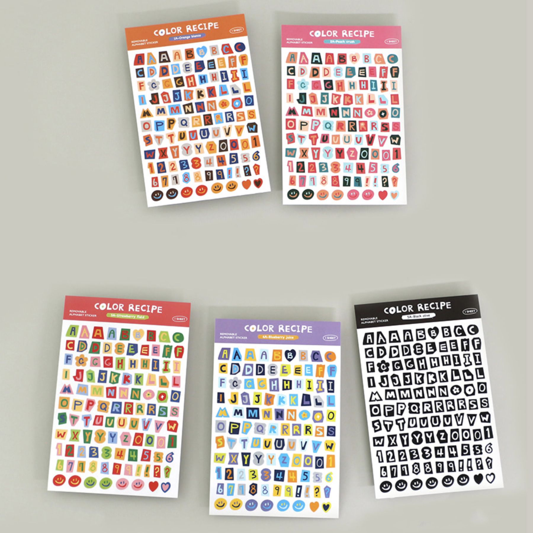 MochiThings: Color Recipe Alphabet Removable Sticker