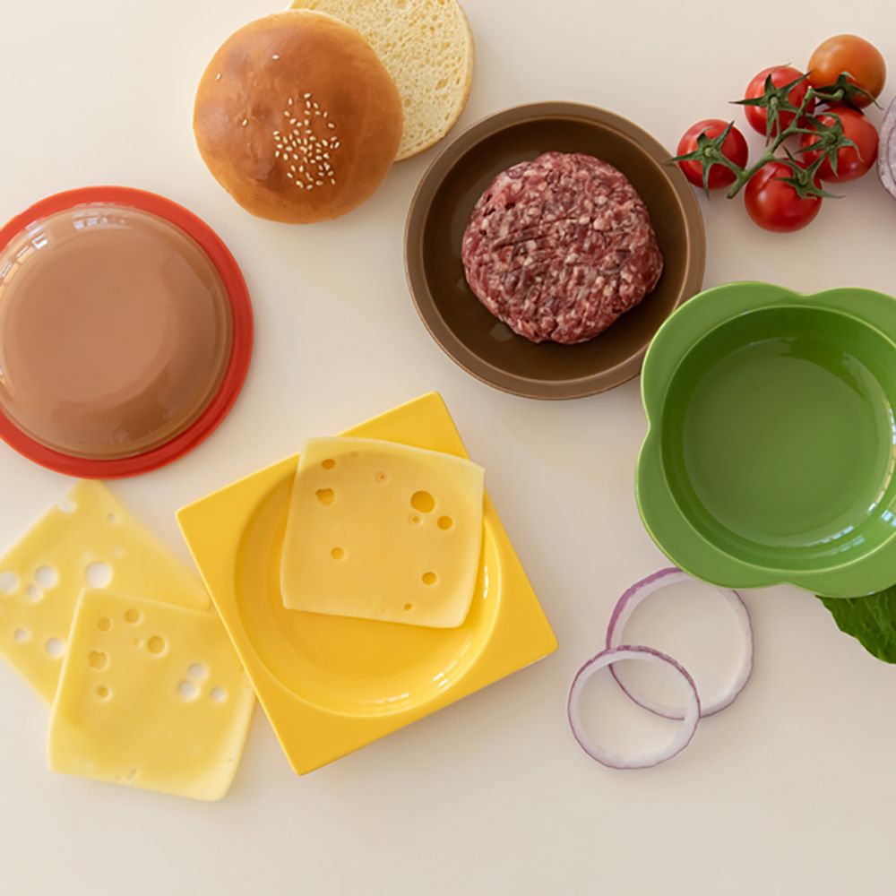 MochiThings: 4pcs Hamburger Plate Set