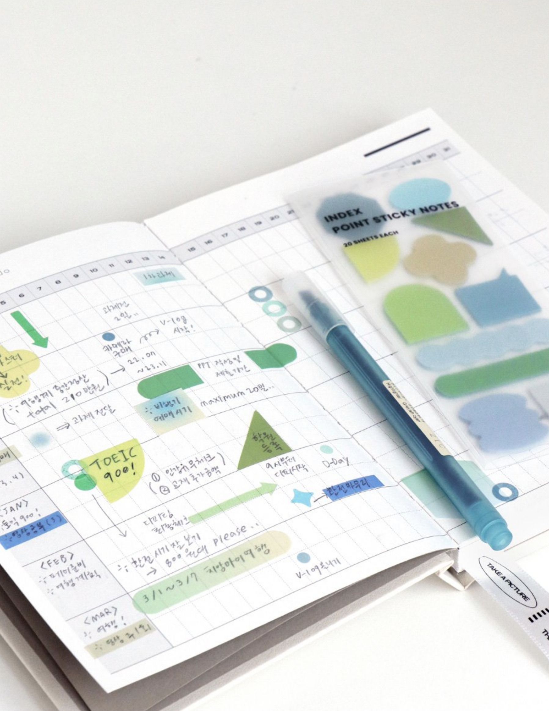 MochiThings: Shape Index Point Sticky Note Set