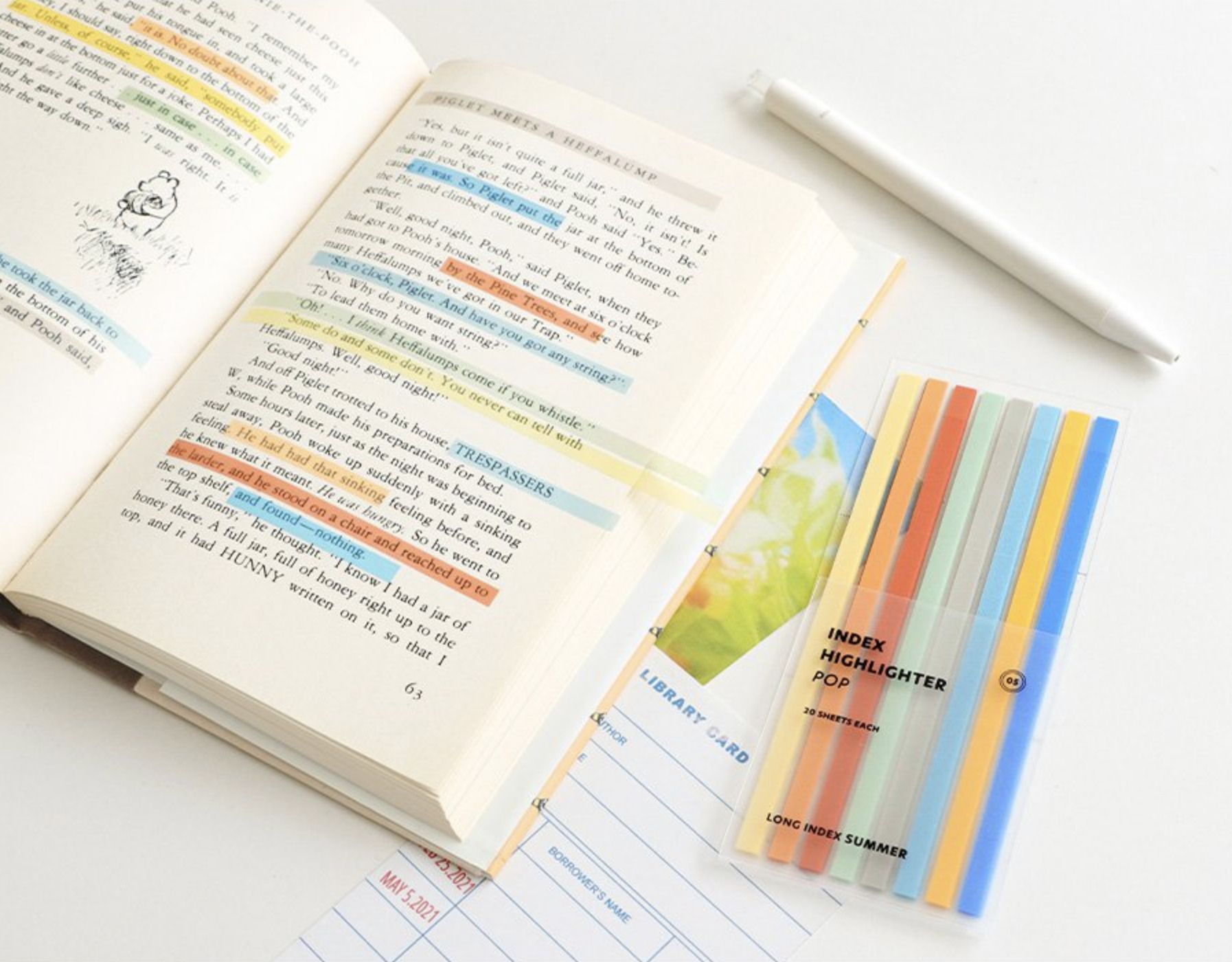 MochiThings: Pop Long Index Highlighter Sticky Note