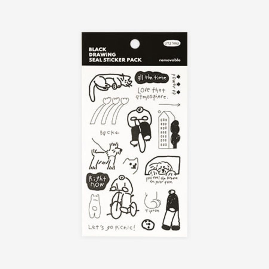 MochiThings: 8pcs Little Things Drawing Removable Sticker Set