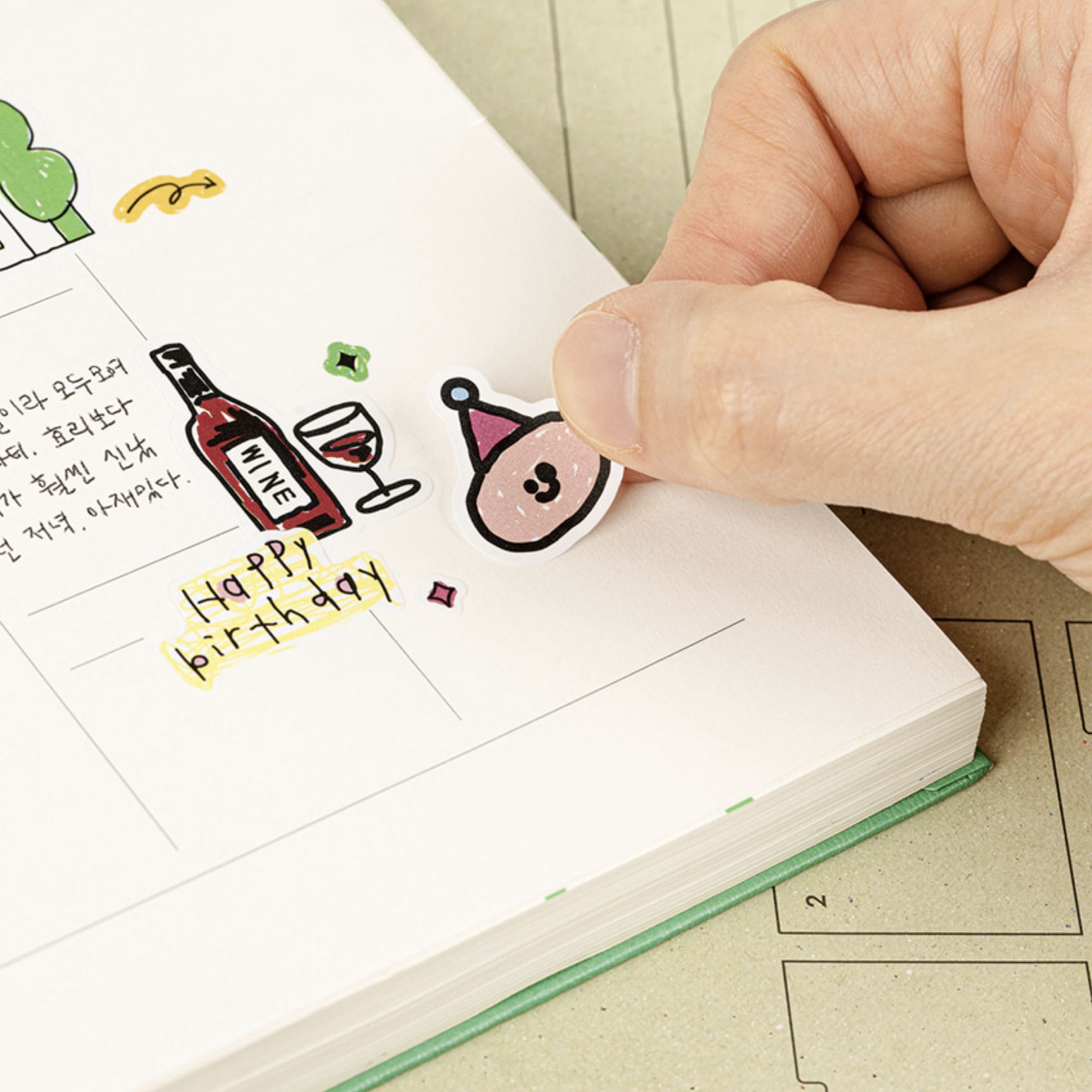 MochiThings: 8pcs Little Things Drawing Removable Sticker Set