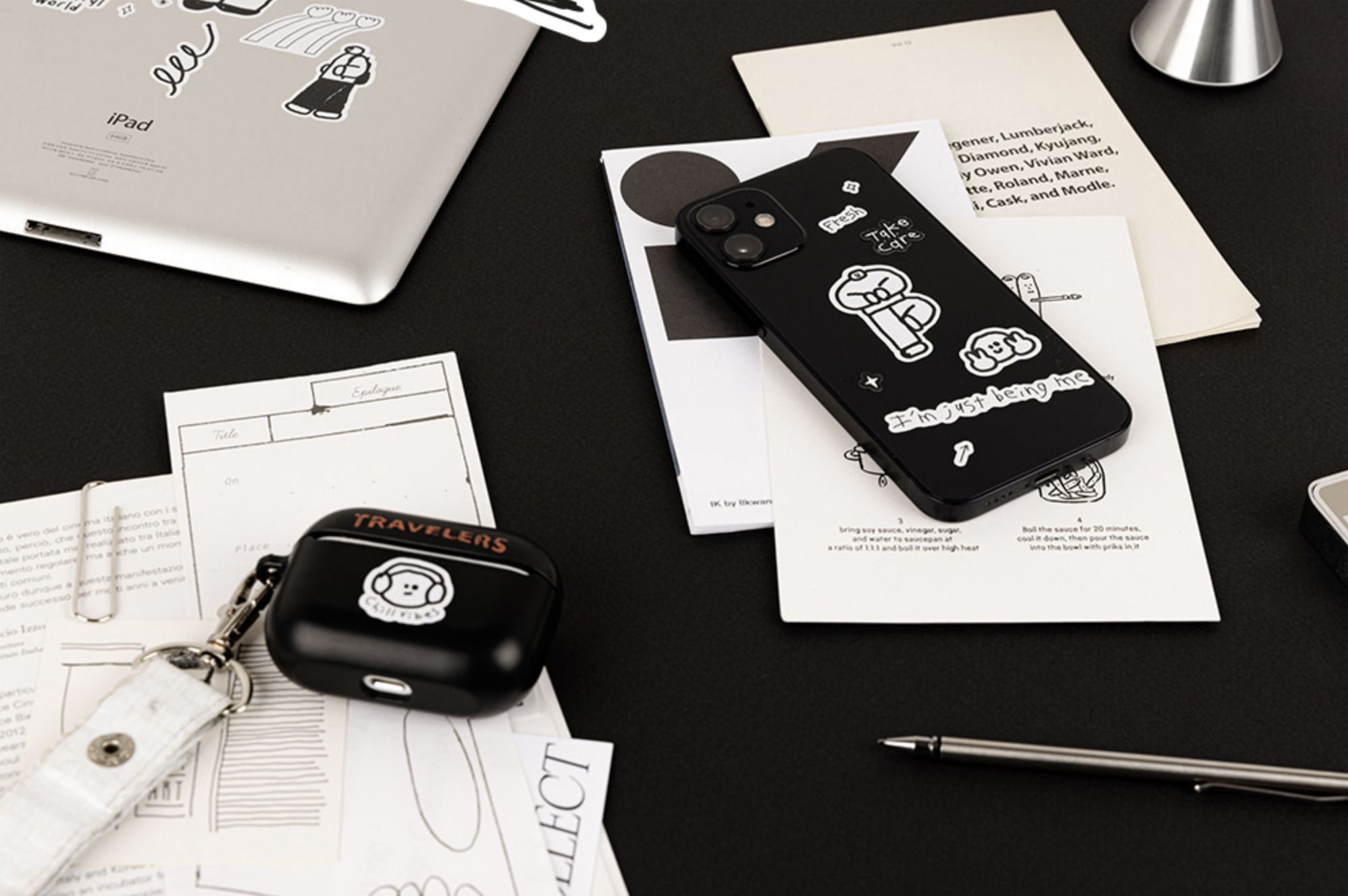 MochiThings: 8pcs Little Things Drawing Removable Sticker Set