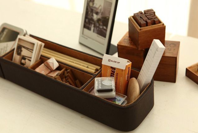 MochiThings: Leather Desk Organizer Tray v1