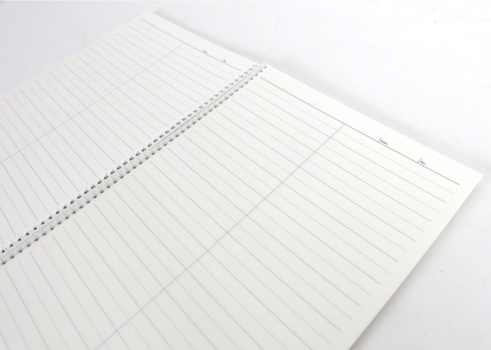 MochiThings: Large Math Spiral Half Lined Notebook