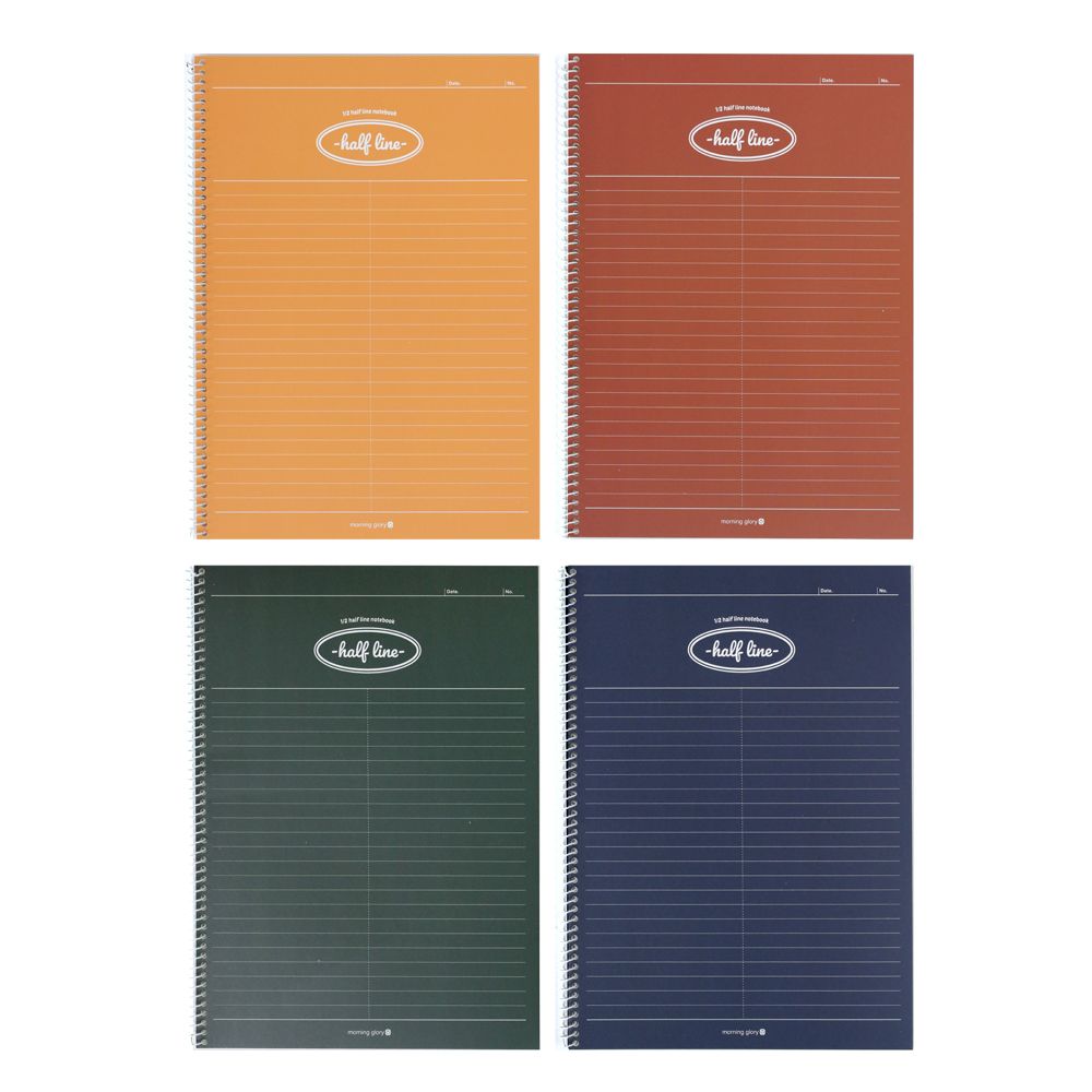 MochiThings: Large Solid Spiral Half Lined Notebook