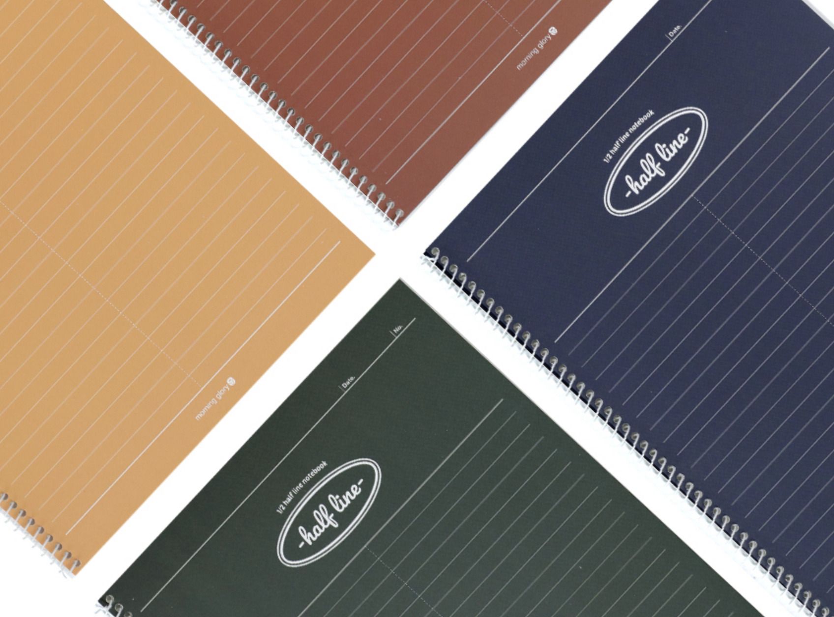 MochiThings: Large Solid Spiral Half Lined Notebook