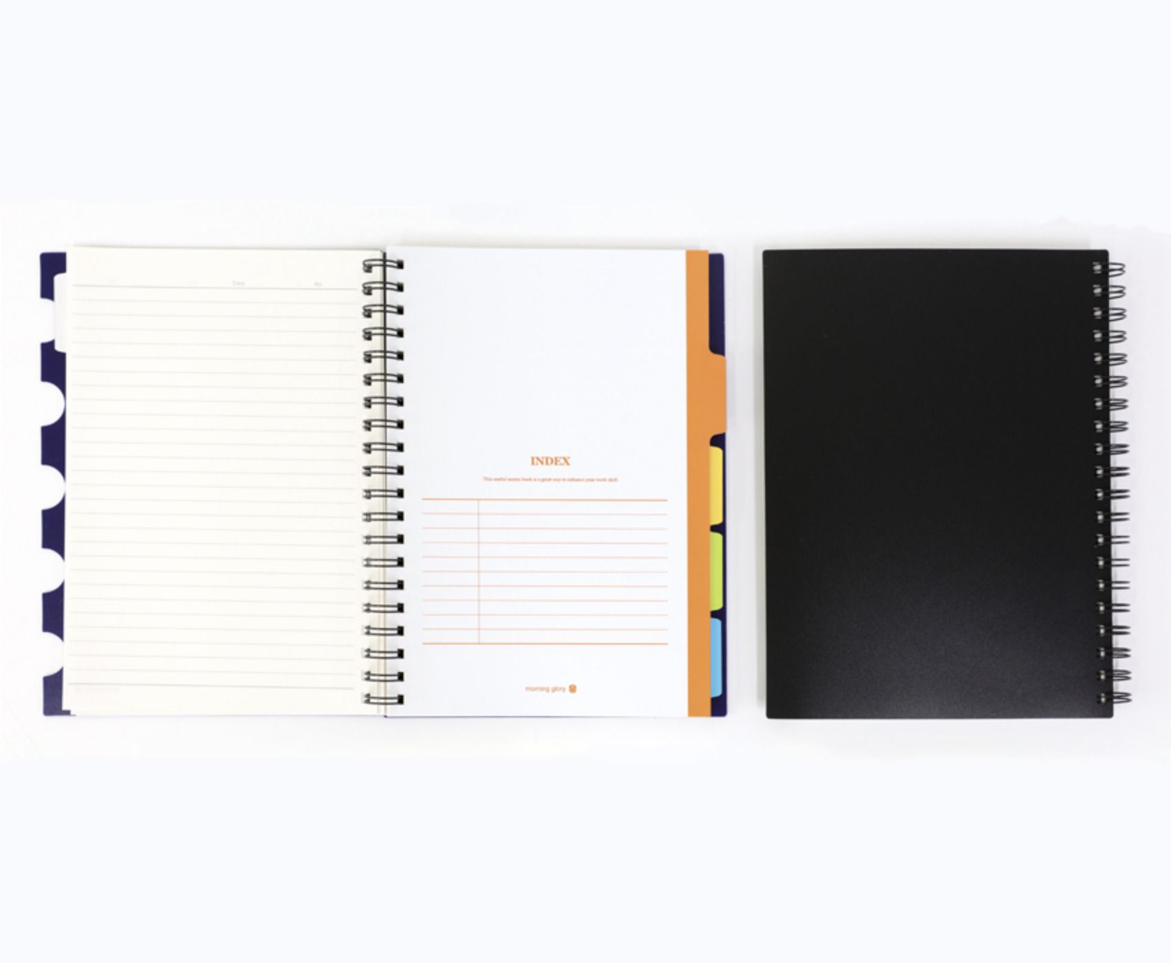 MochiThings: Colorful Index A5 Spiral Lined Notebook