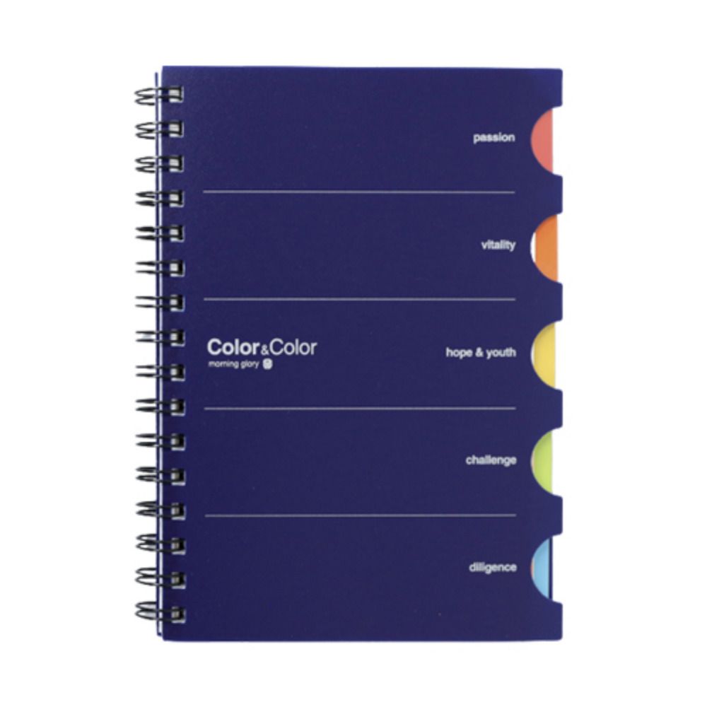 MochiThings: Colorful Index A5 Spiral Lined Notebook