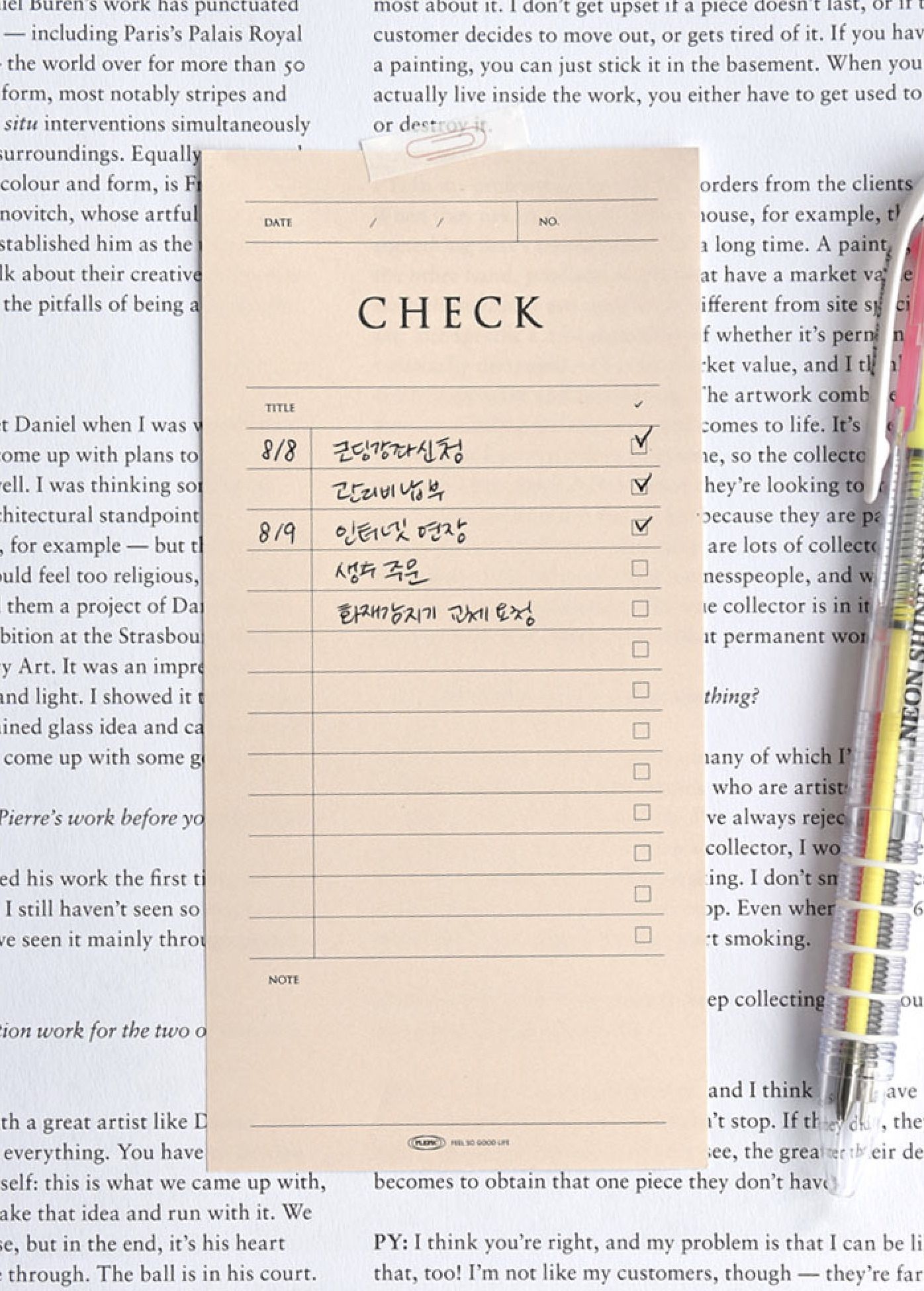 MochiThings: Pop-up Standing Schedule Memo Pad