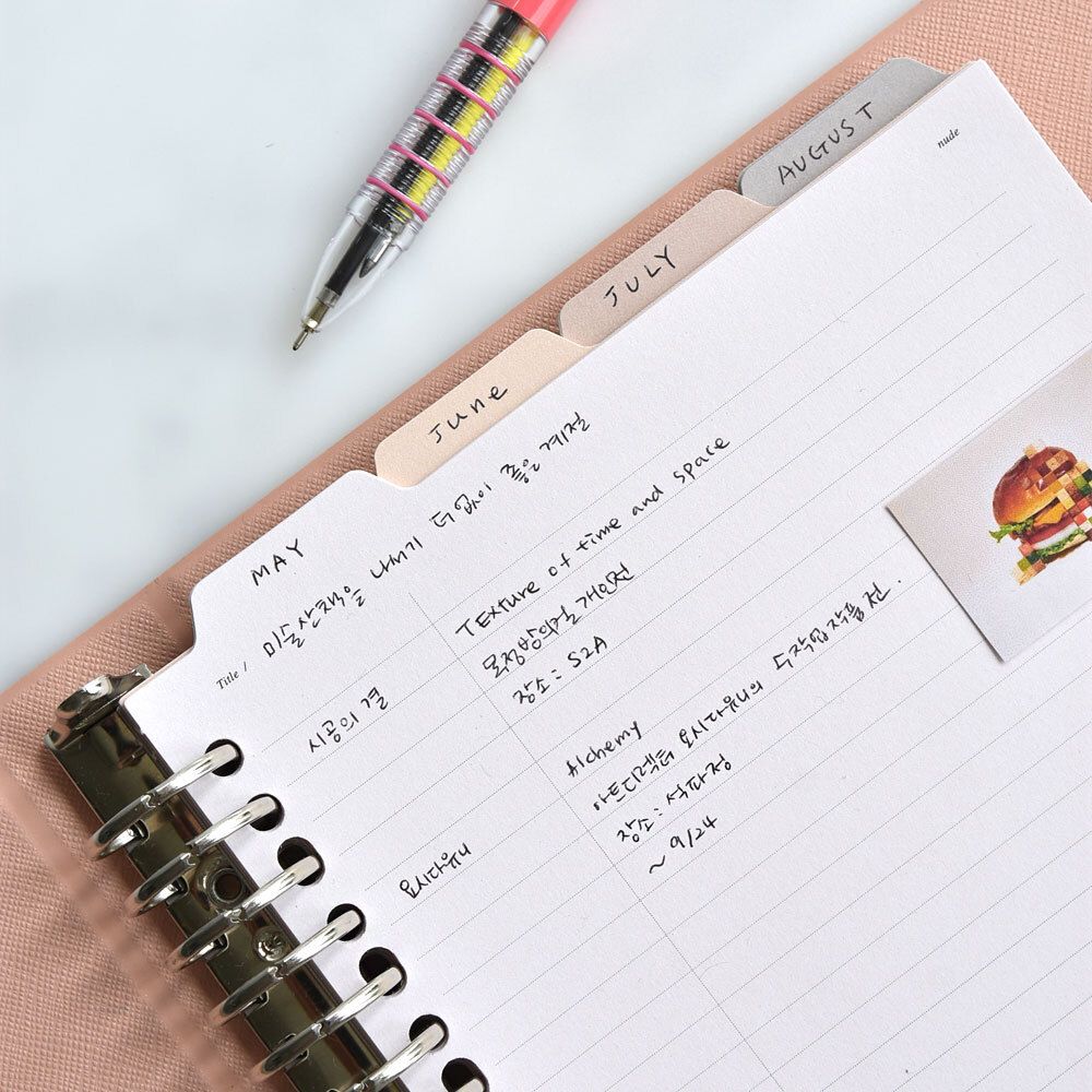 MochiThings: Folder Index 6 Ring & 20 Ring A5 Note Refill Set