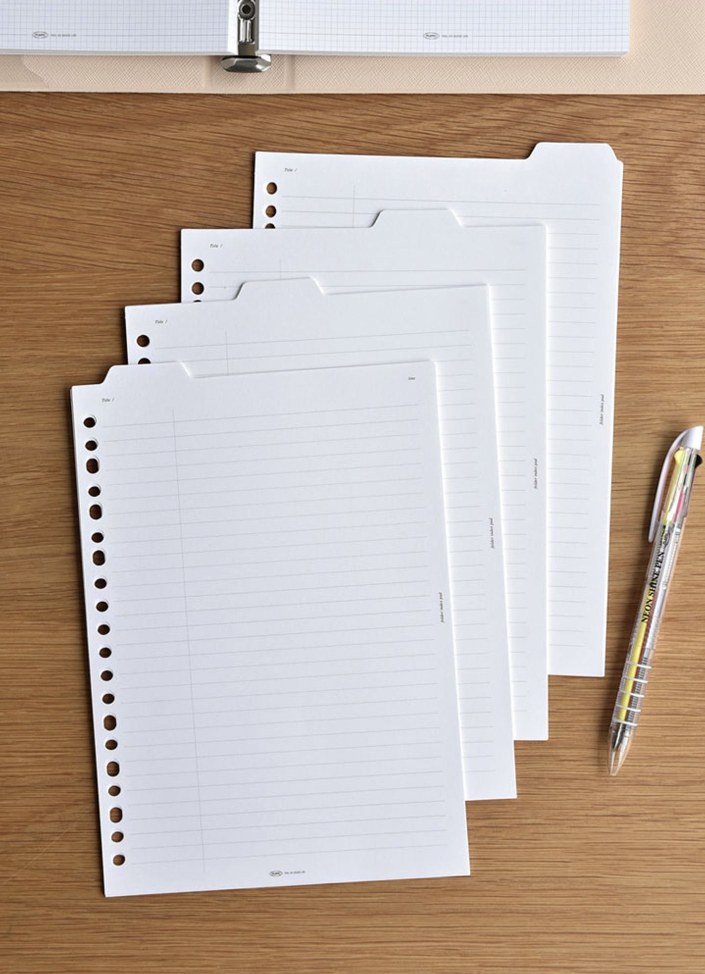 MochiThings: Folder Index 6 Ring & 20 Ring A5 Note Refill Set