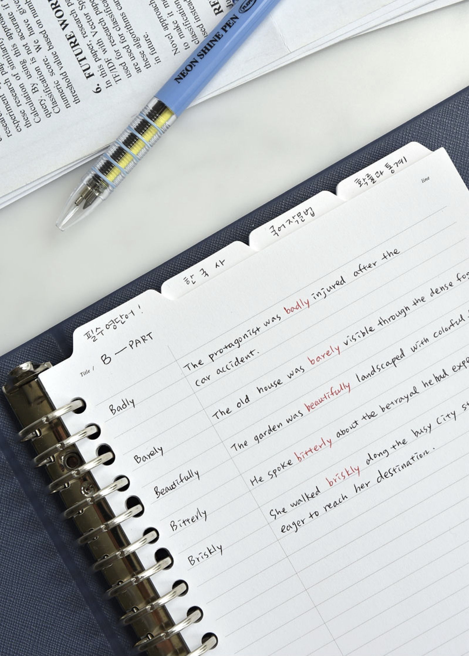 MochiThings: Folder Index 6 Ring & 20 Ring A5 Note Refill Set