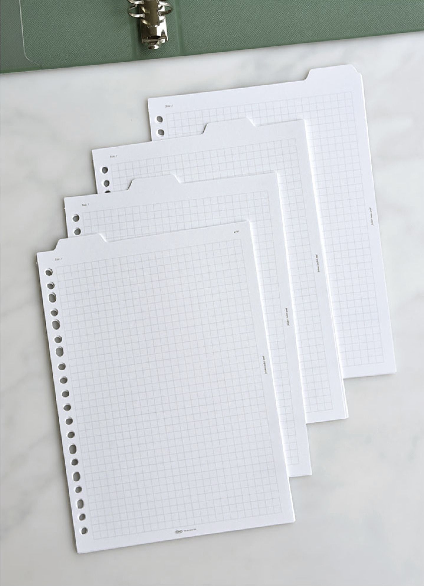 MochiThings: Folder Index 6 Ring & 20 Ring A5 Note Refill Set