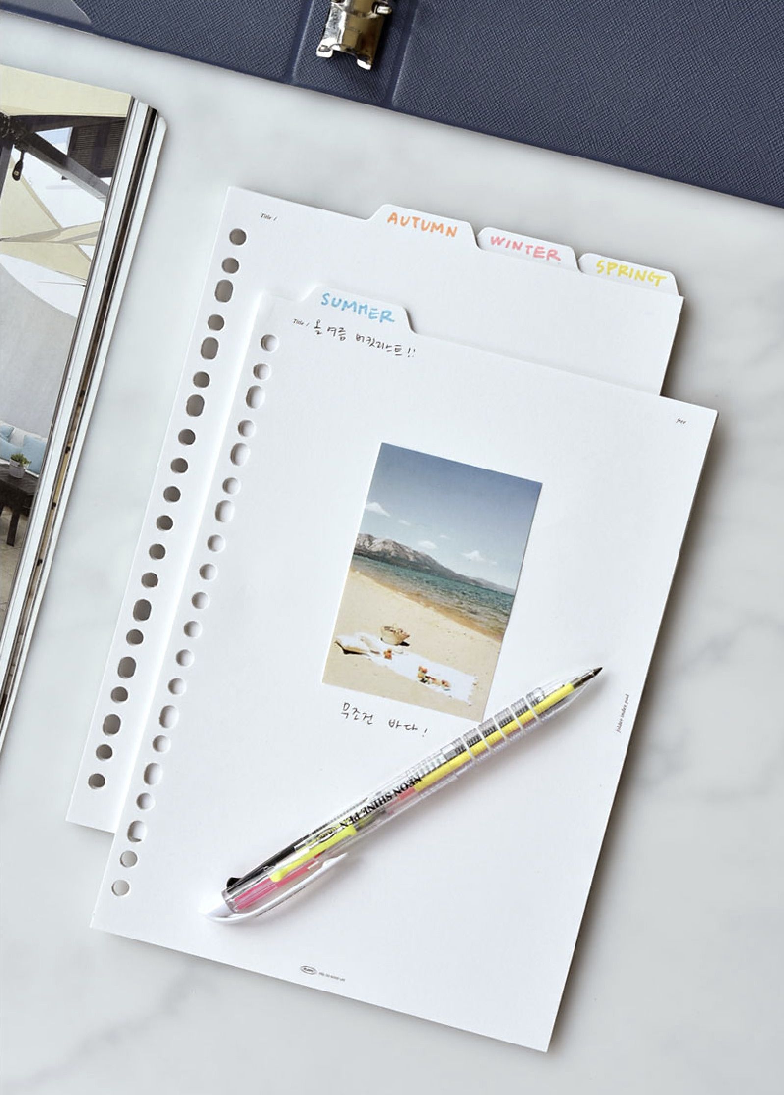 MochiThings: Folder Index 6 Ring & 20 Ring A5 Note Refill Set