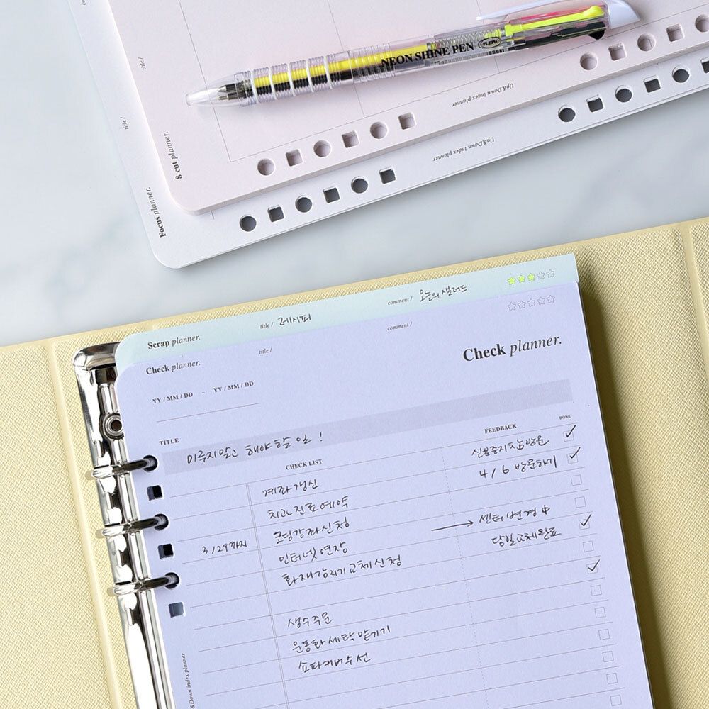 MochiThings: Up&Down Index 6 Ring A5 Planner Refill