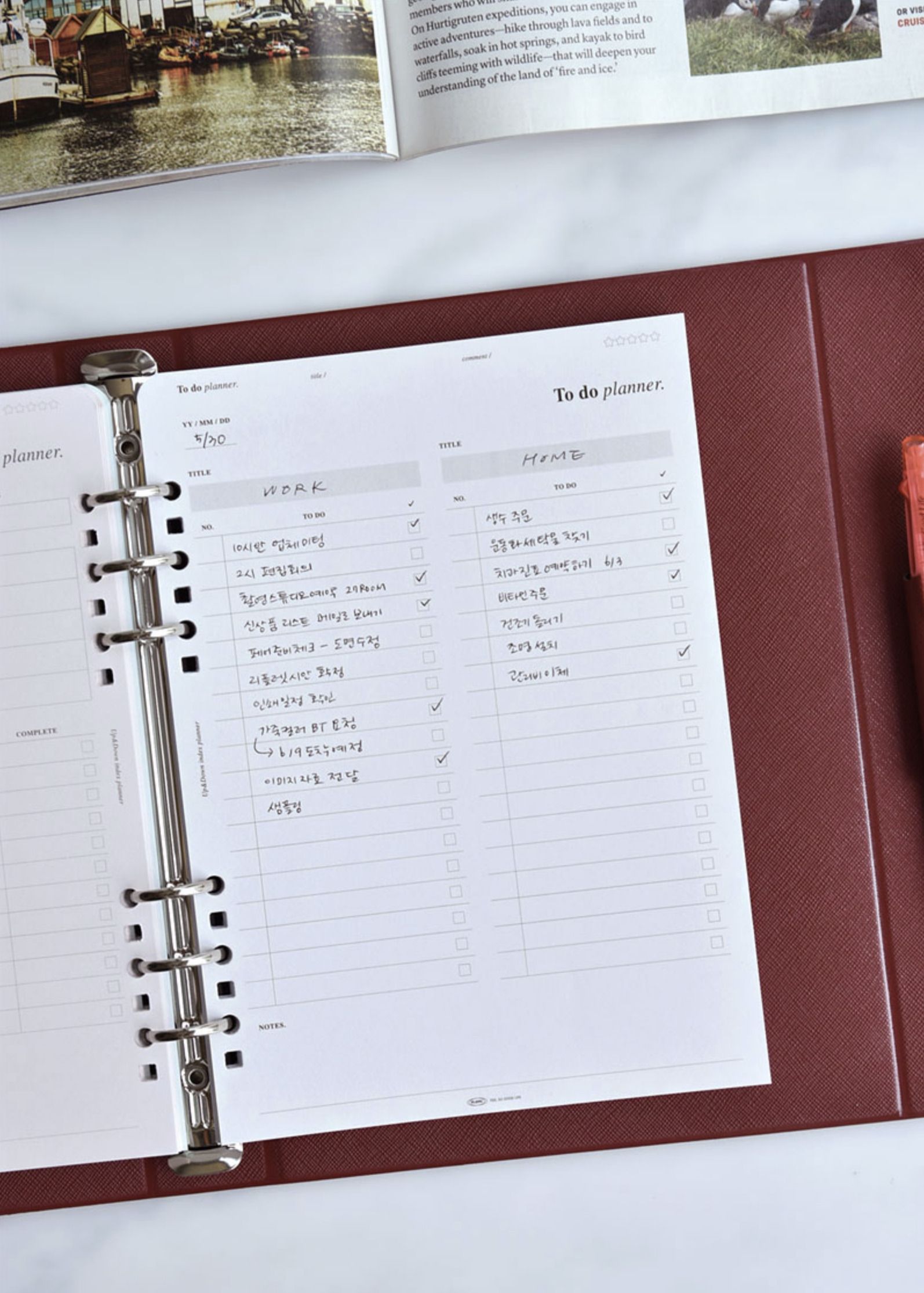 MochiThings: Up&Down Index 6 Ring A5 Planner Refill