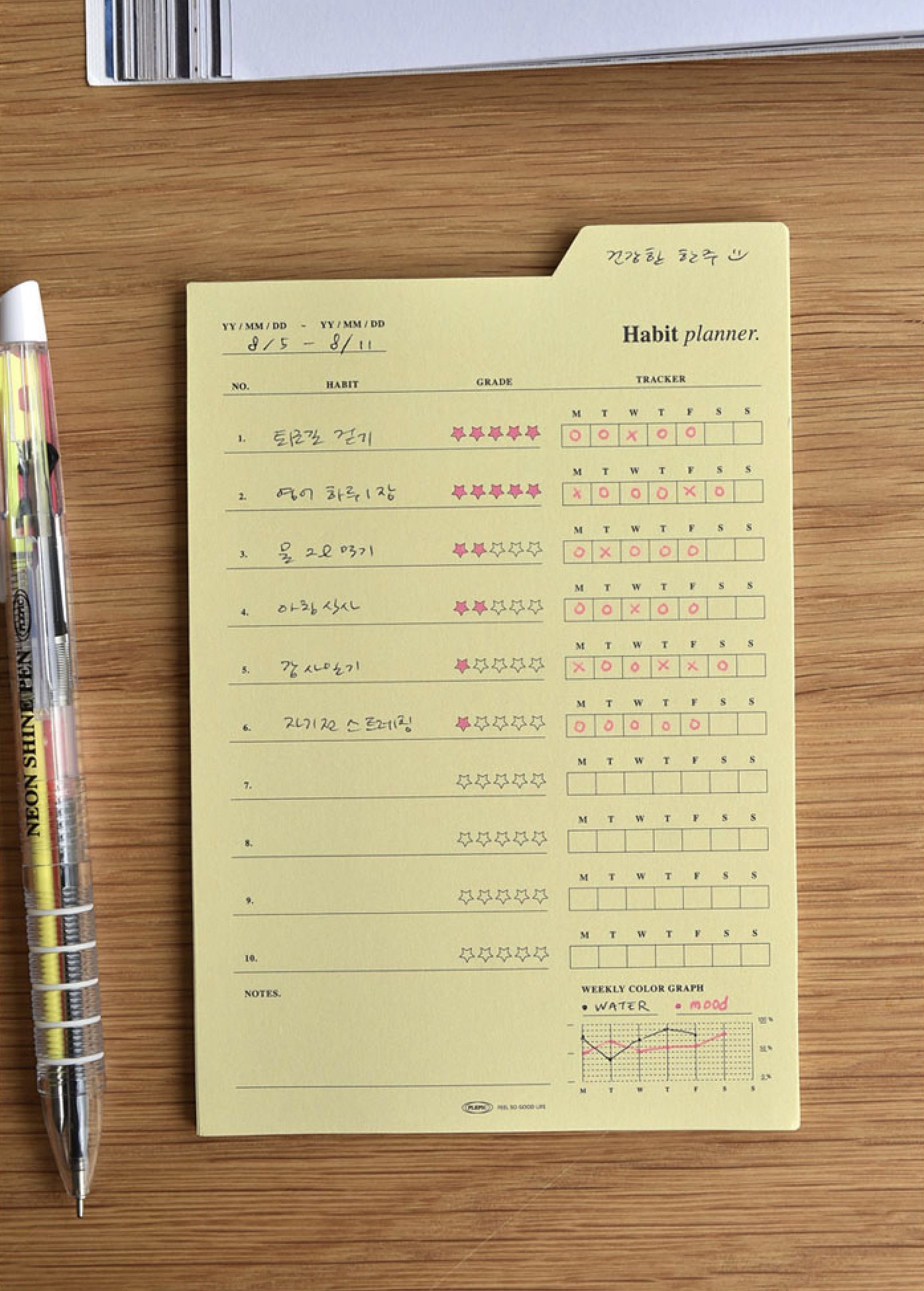 MochiThings: Large Schedule Index Sticky Note