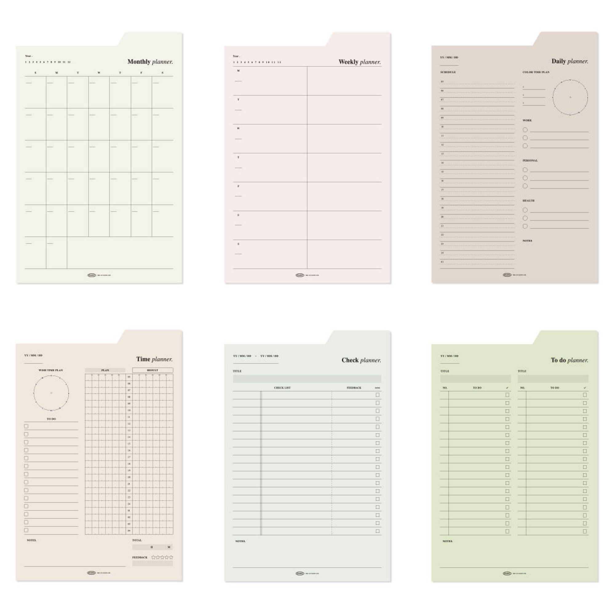 MochiThings: Large Schedule Index Sticky Note