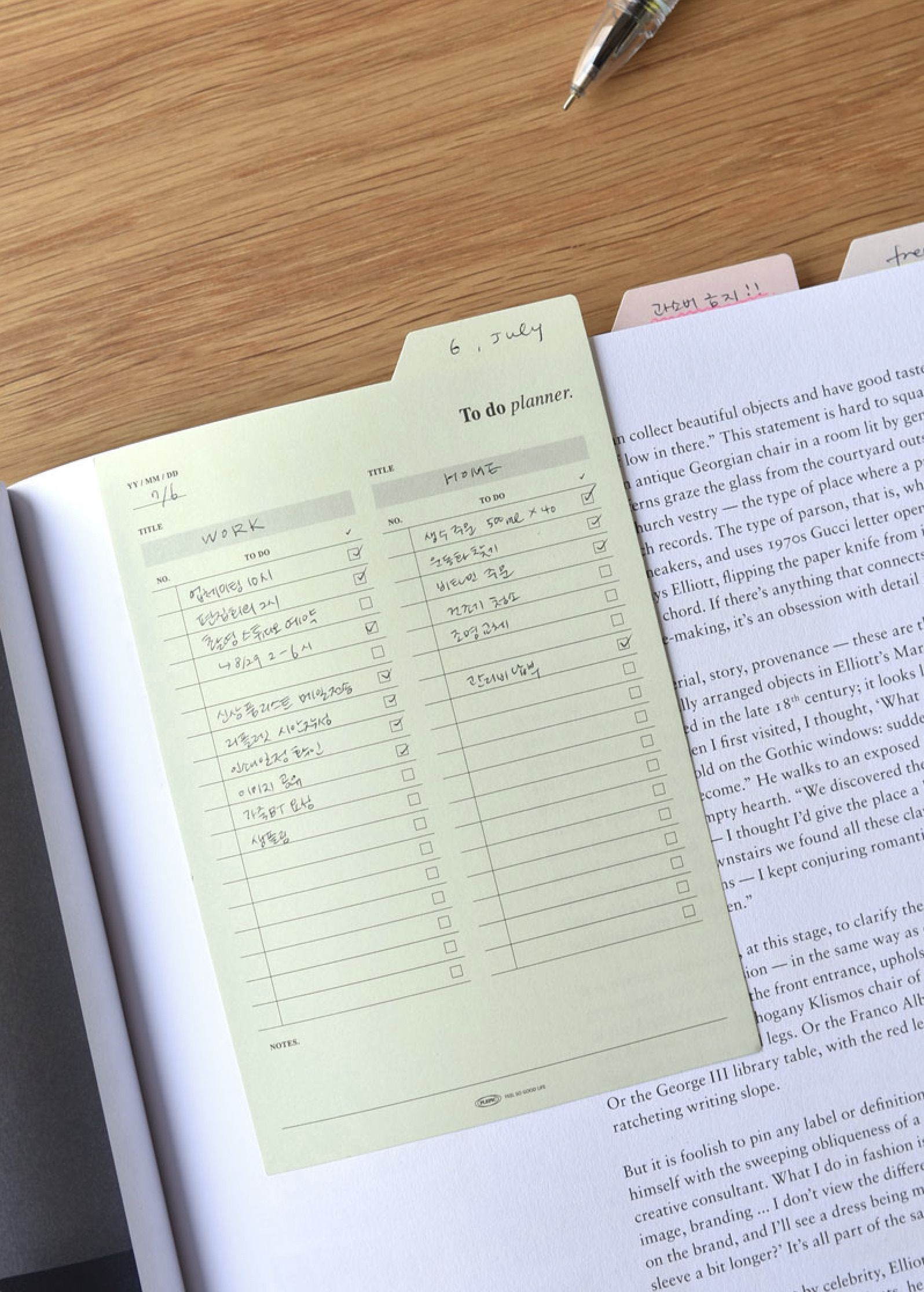 MochiThings: Large Schedule Index Sticky Note