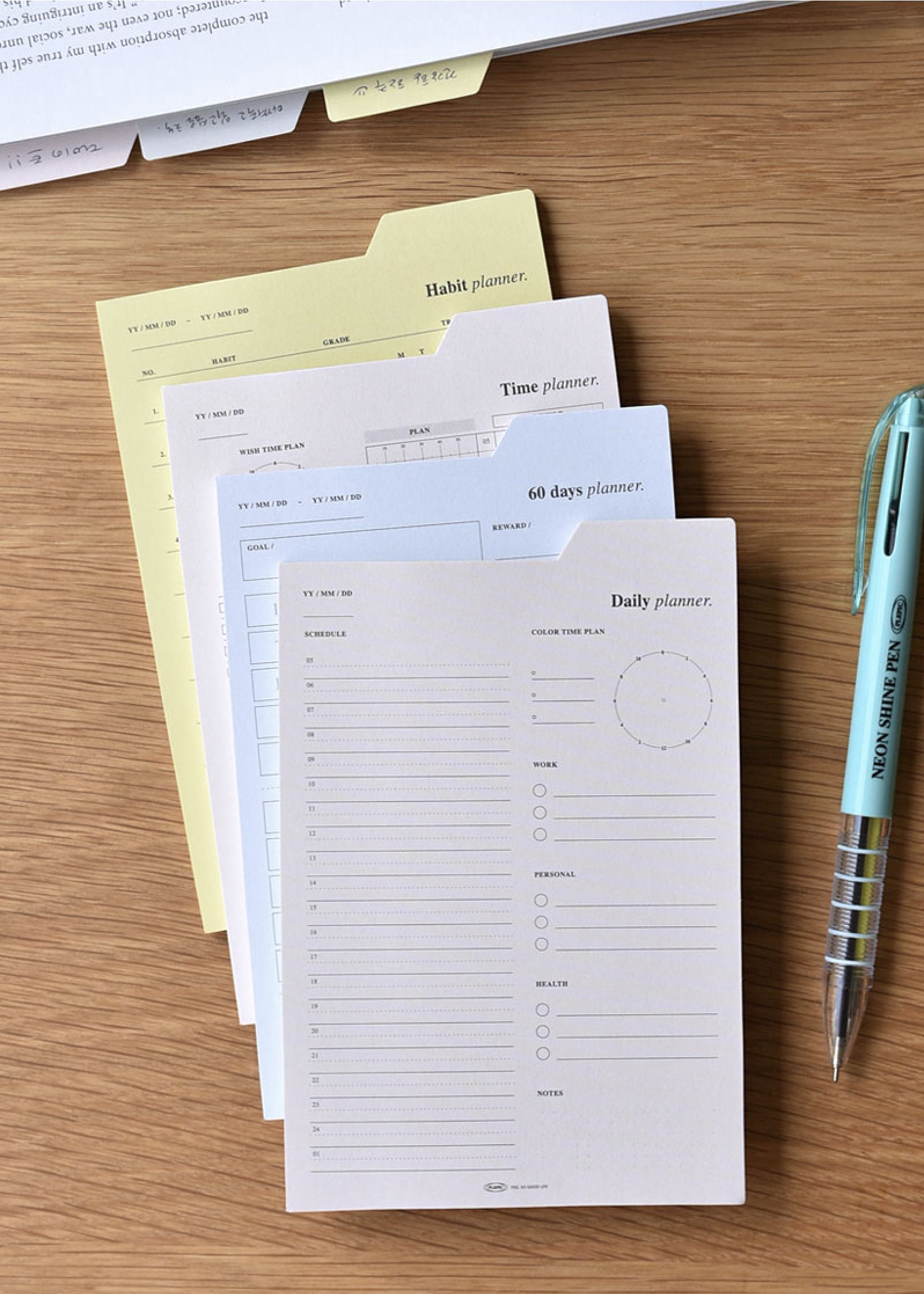 MochiThings: Large Schedule Index Sticky Note