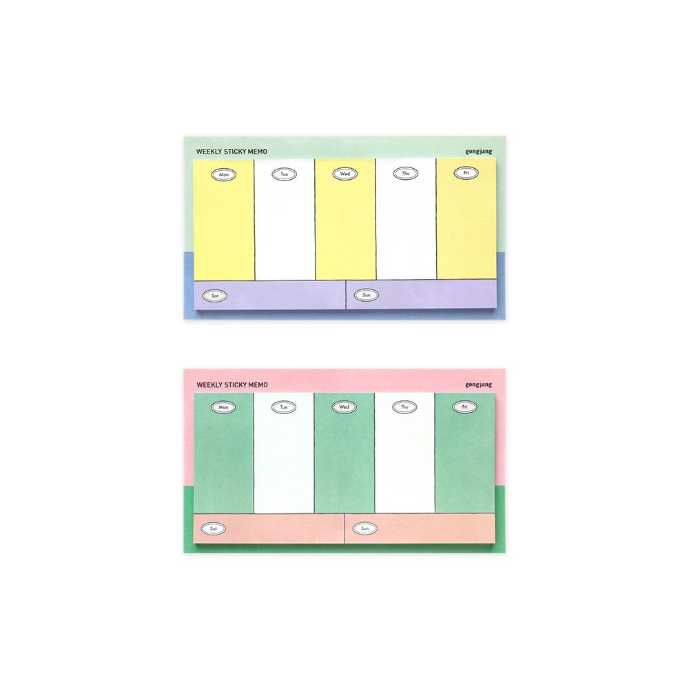 MochiThings: Gonjang Weekly Schedule Sticky Note